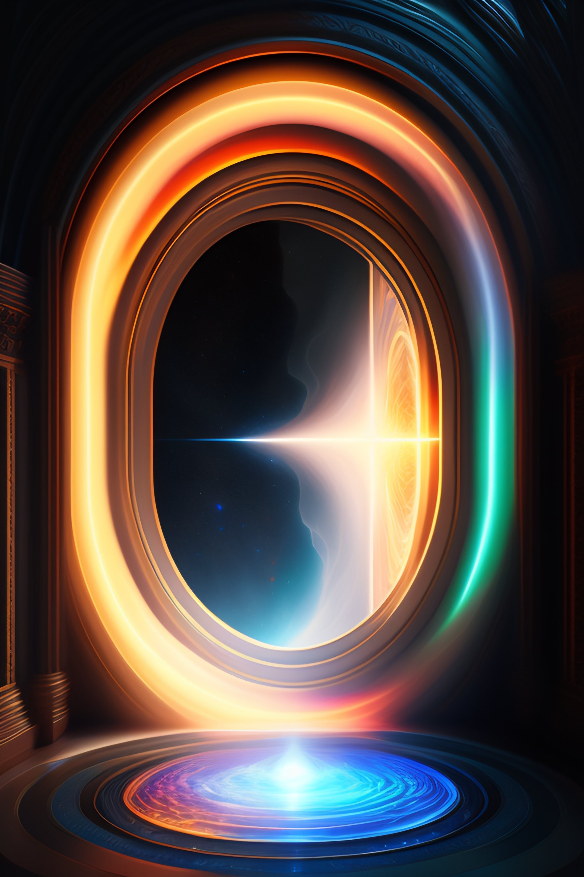 Lexica - Flashing portals from heaven, digital painting, digital ...