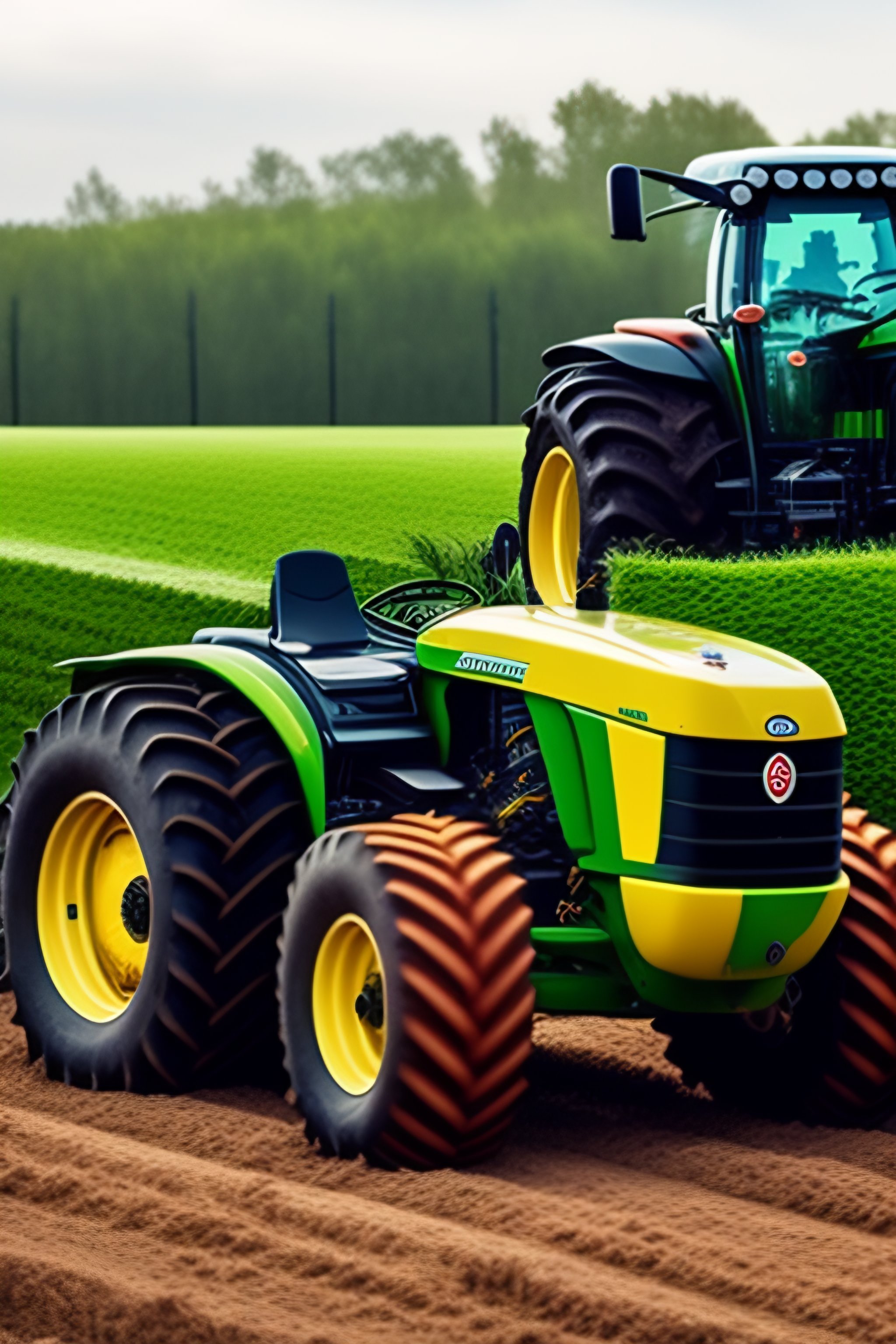 Lexica - Zona agricola con un tractor, bajo el concepto IoT
