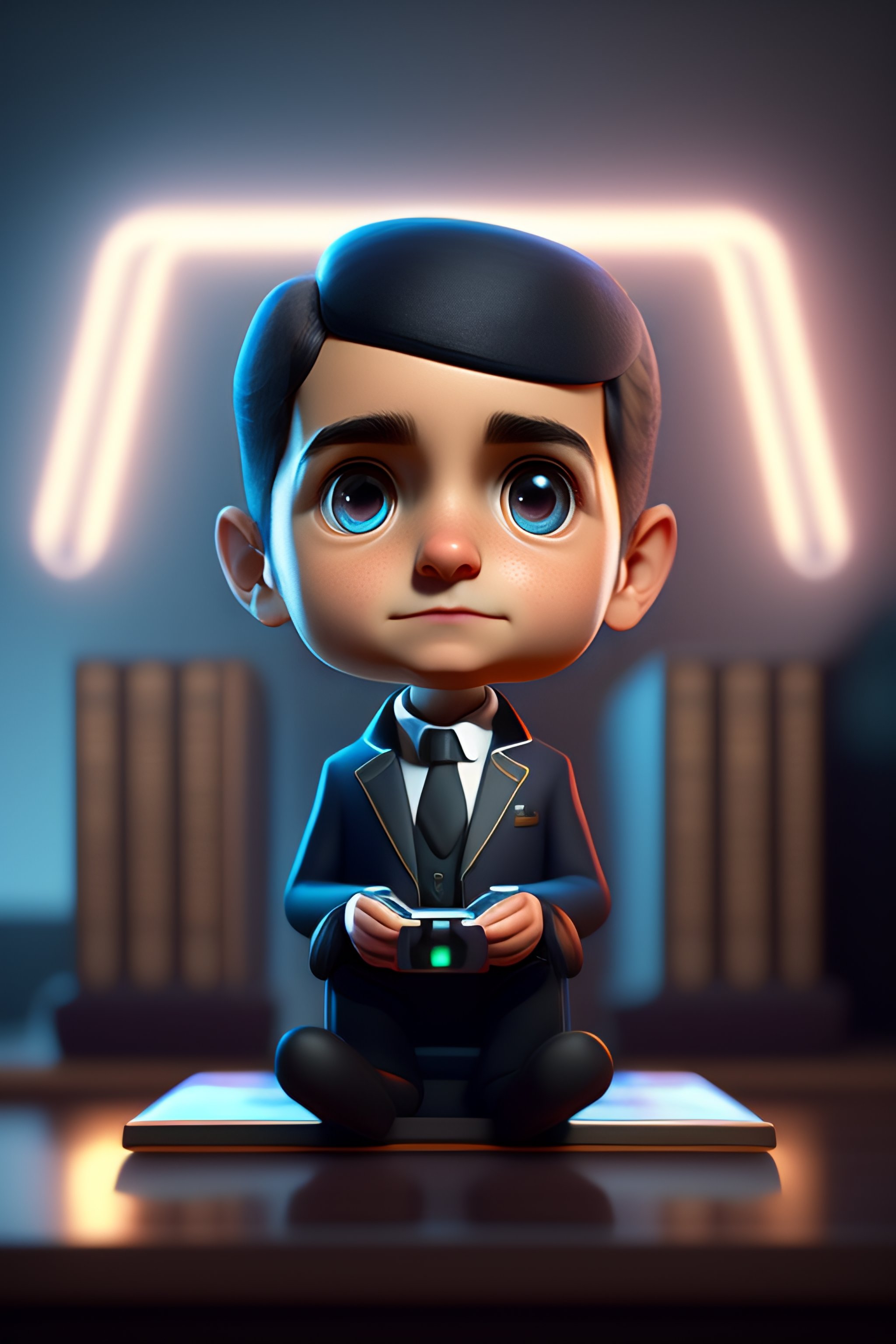 Lexica - Cute small nikola tesla sitting in front of laptop, unreal ...