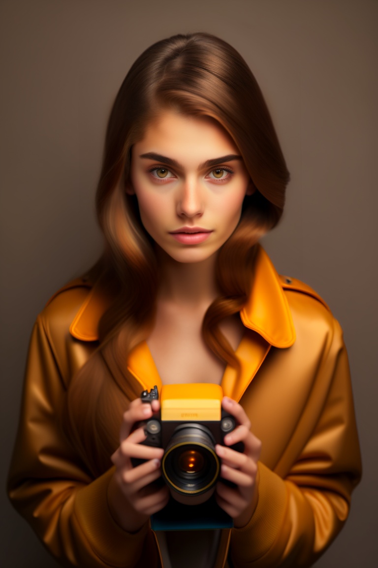 Lexica - Portrait of a confused twenty years old woman with brown light ...