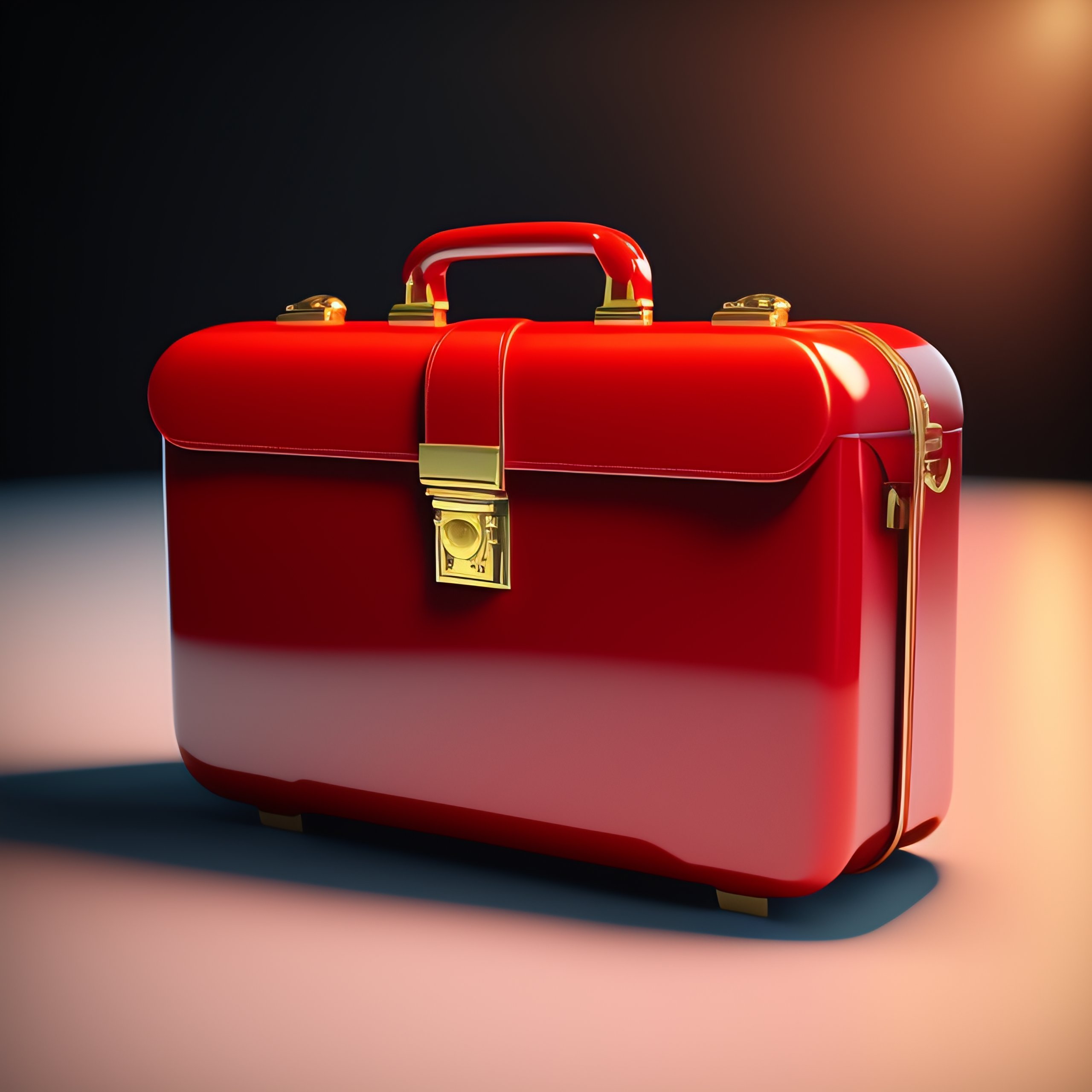 Lexica - Plastic briefcase on the table 3d object, 3d render vector ...