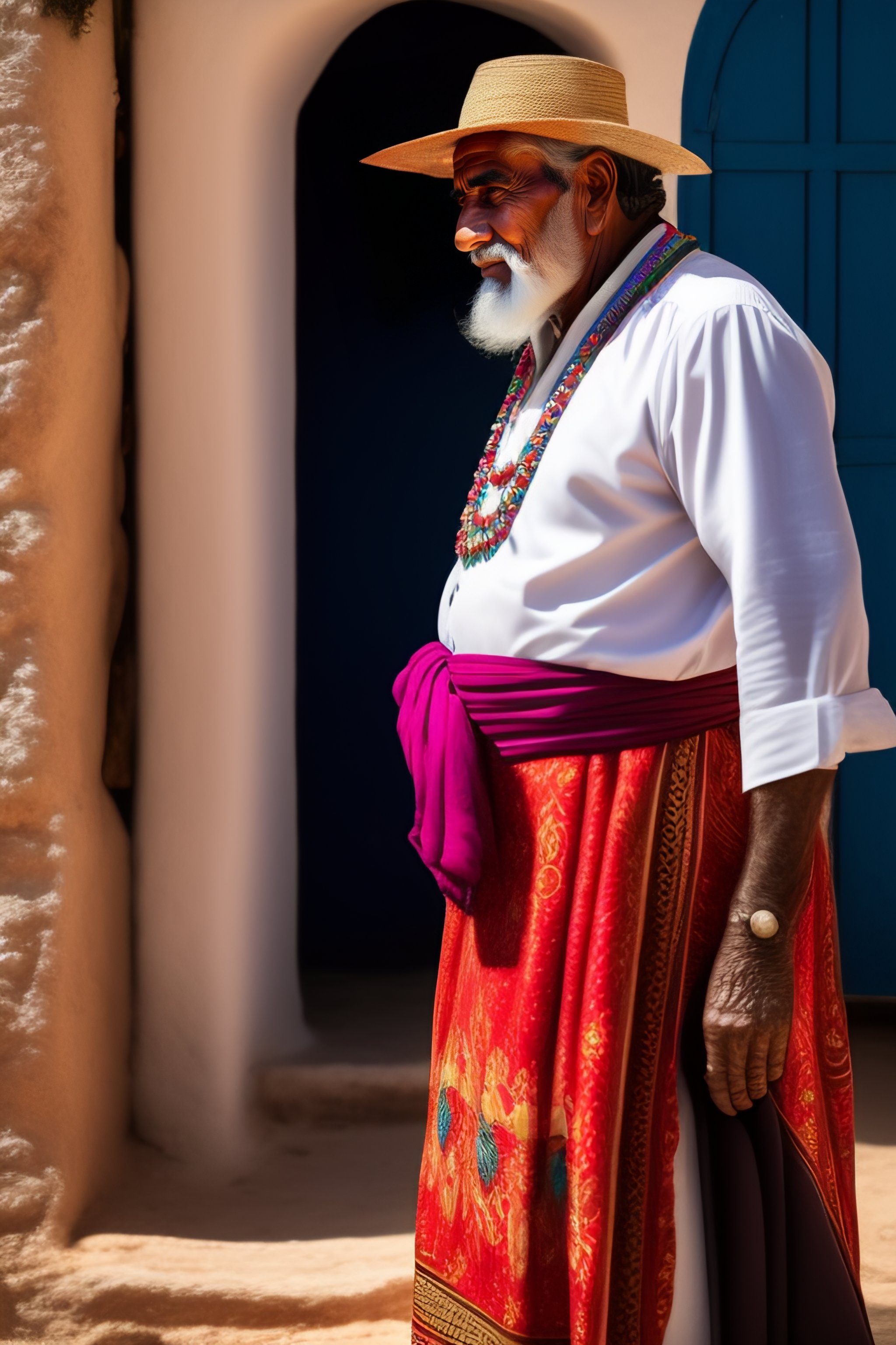 Lexica - Man in traditional vraka clothing in beautiful seaside cypriot ...