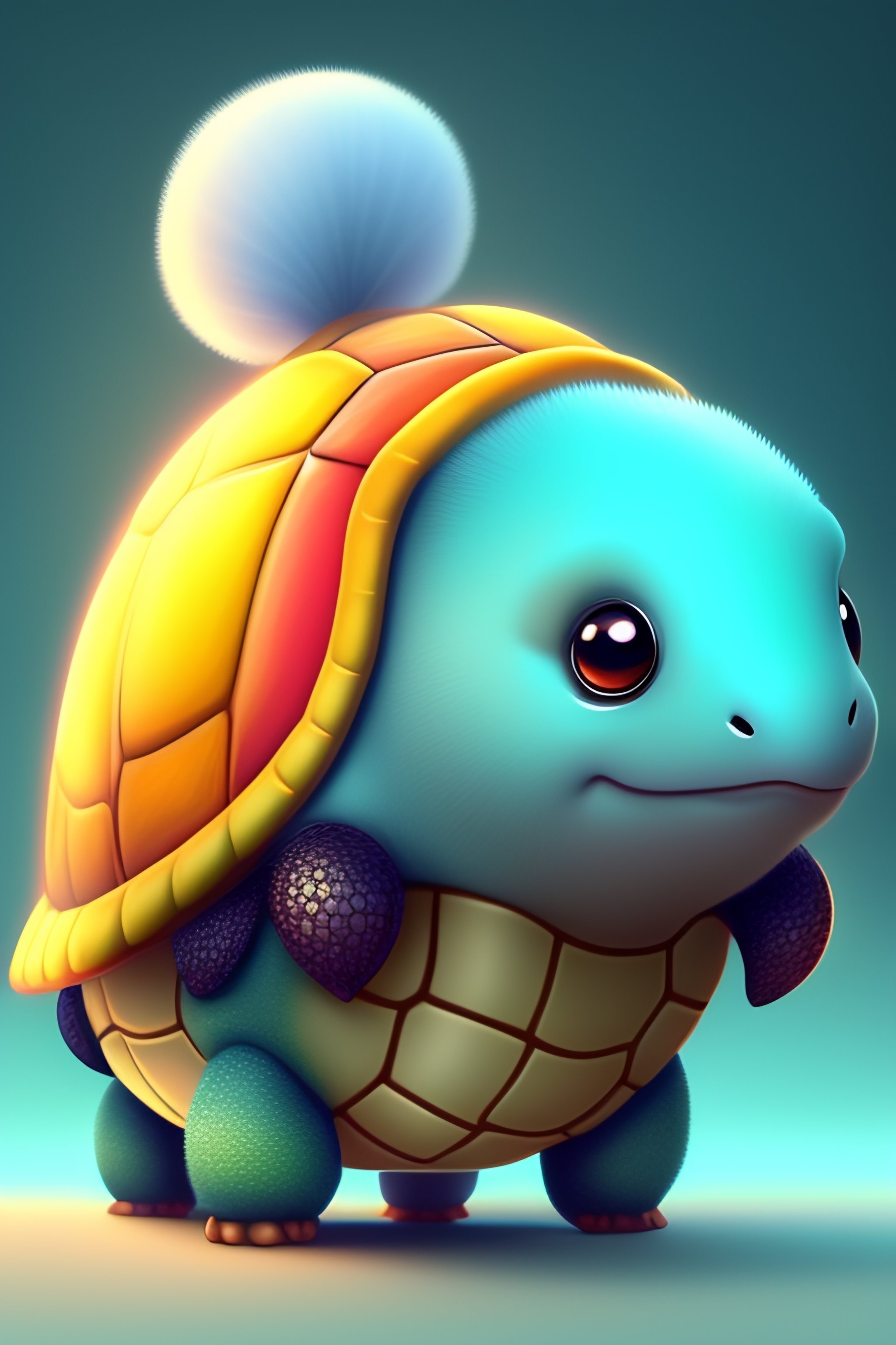 Lexica - CUTE AND ADORABLE CARTOON FLUFFY turtle, FANTASY, DREAMLIKE ...