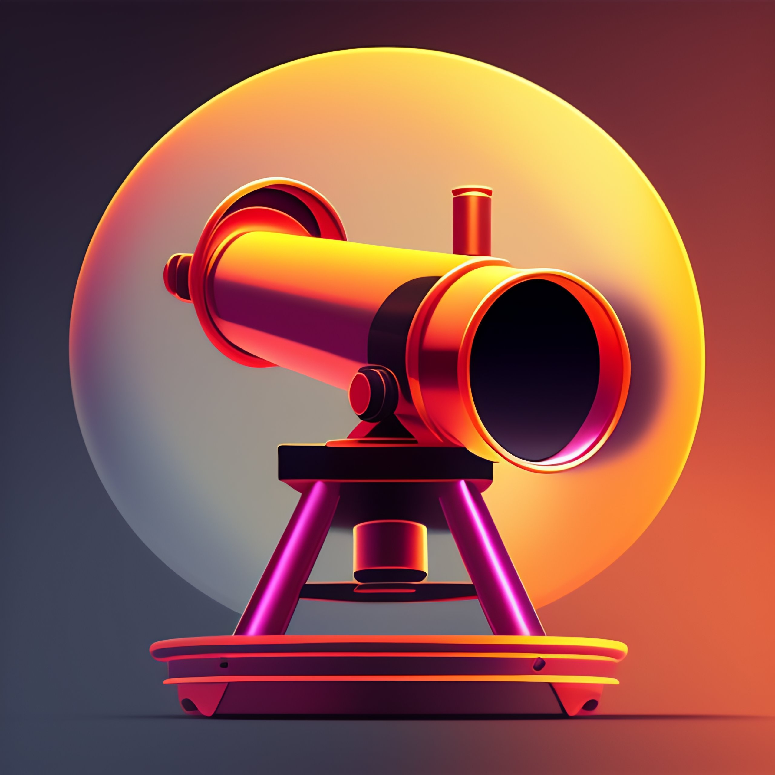 Lexica - IOS app icon design of a skeuomorphic telescope. Dribbble. Behance