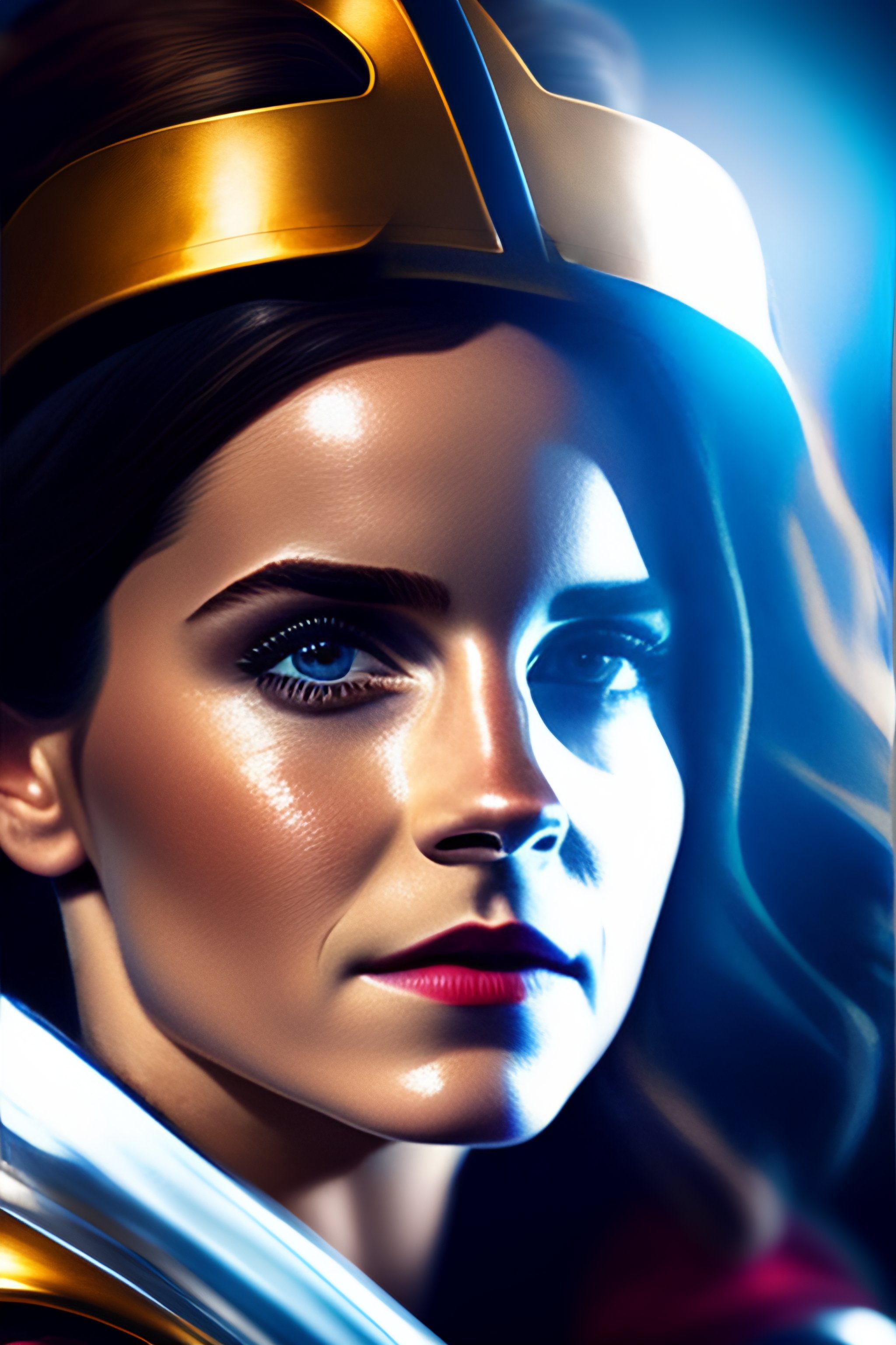 Lexica - Detailed realistic image of Emma Watson as Thor, cinematic ...