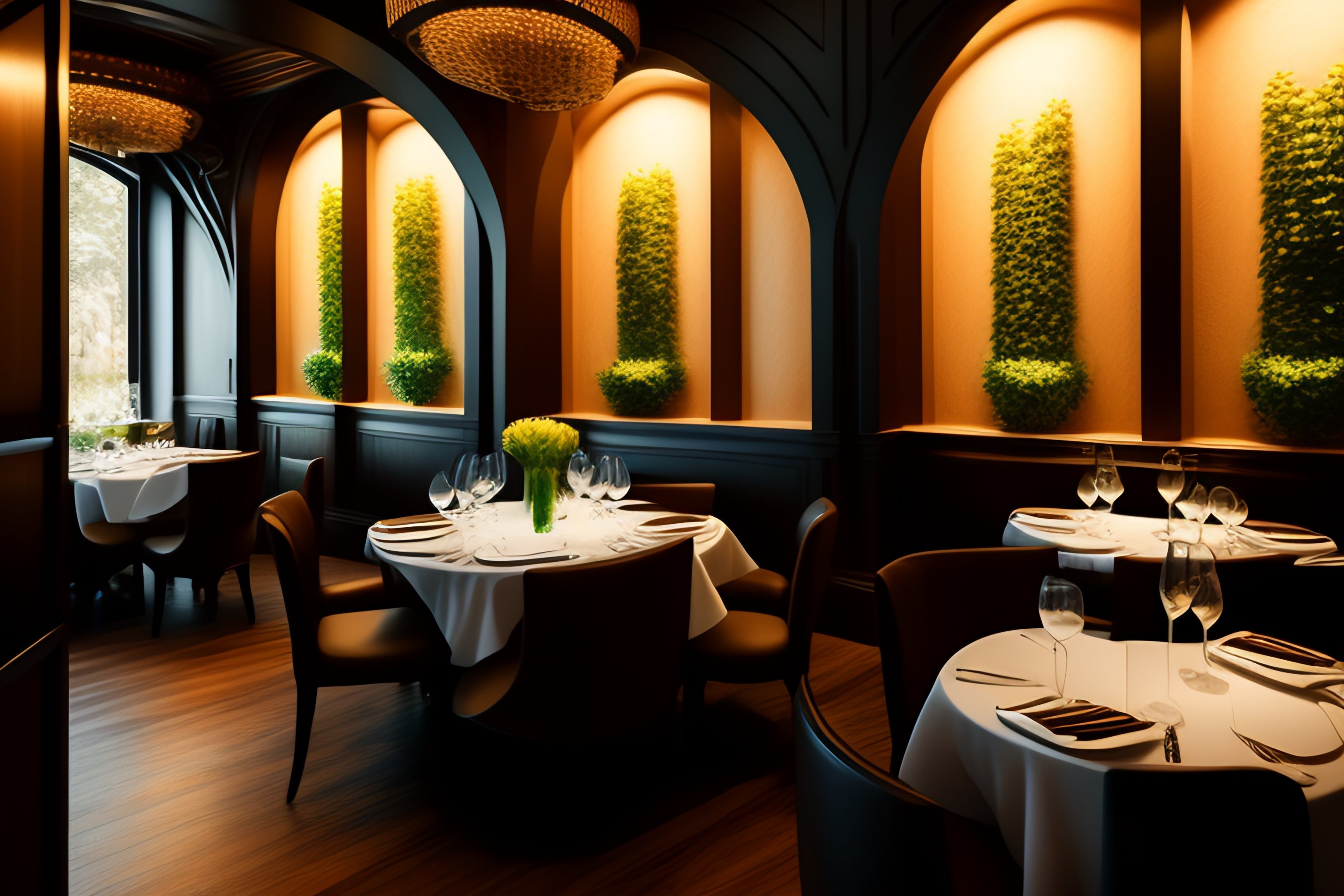 Lexica - Restaurant design::5, wine room, grape wine wall plants::4 ...