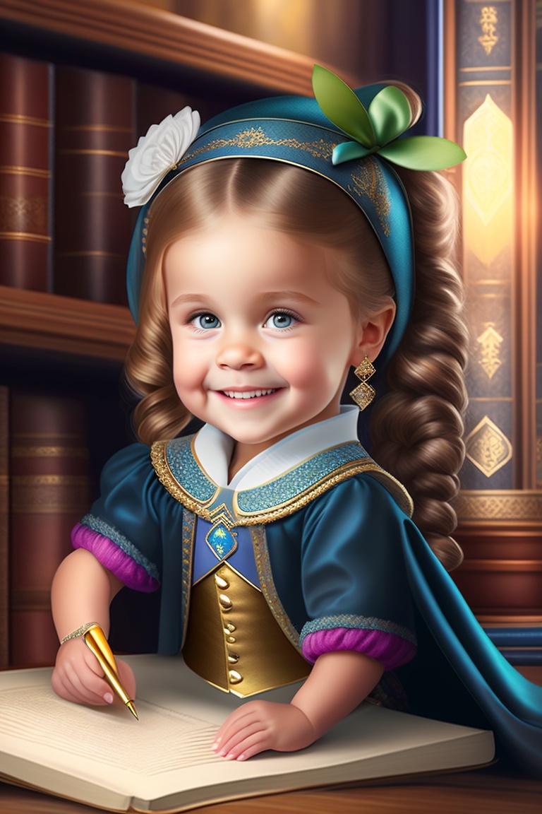 Lexica - Introduce Princess Ava, the royal library, and her fascination ...