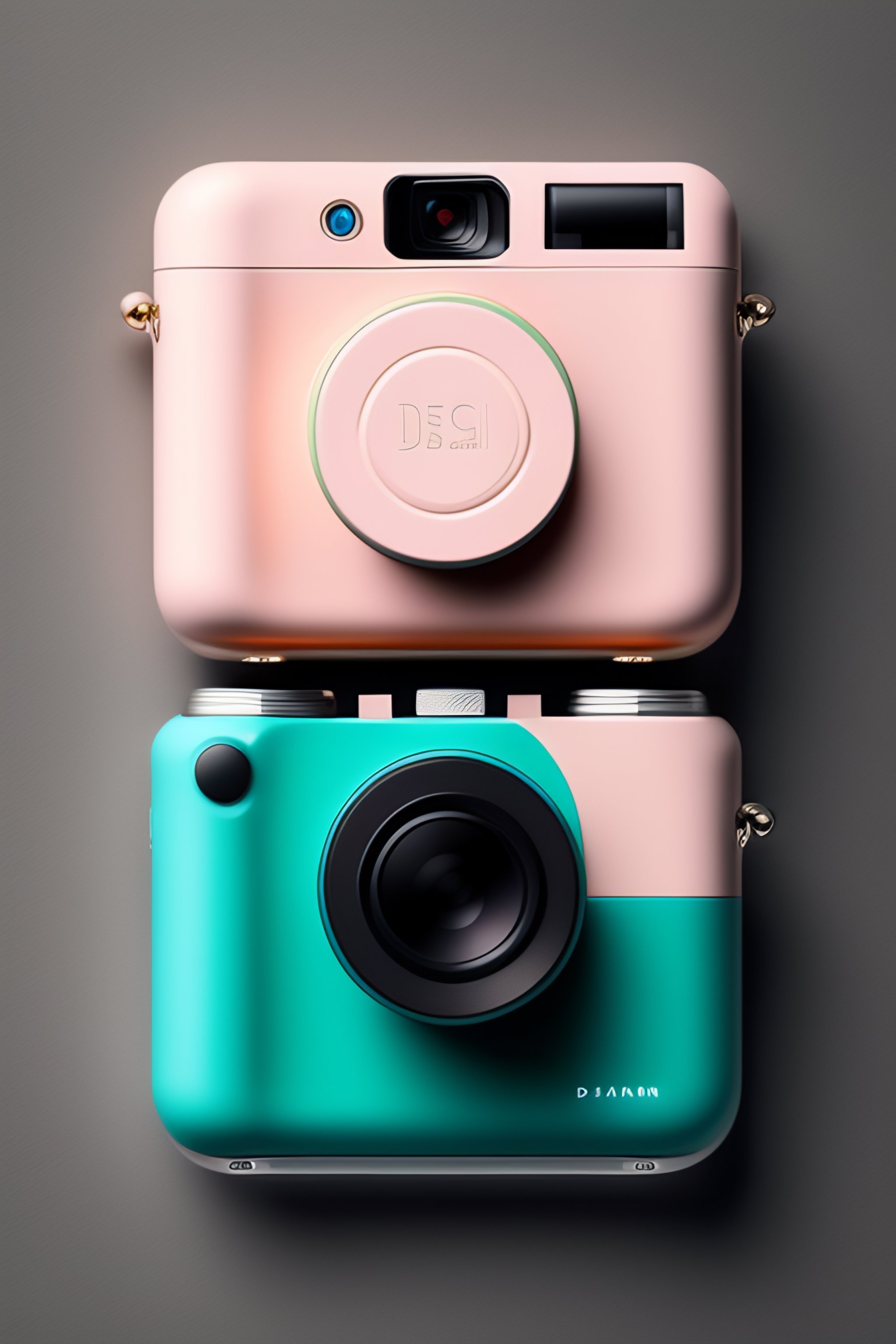 Lexica - Handheld pocket camera designed by Dieter Rams. Pastel colors.