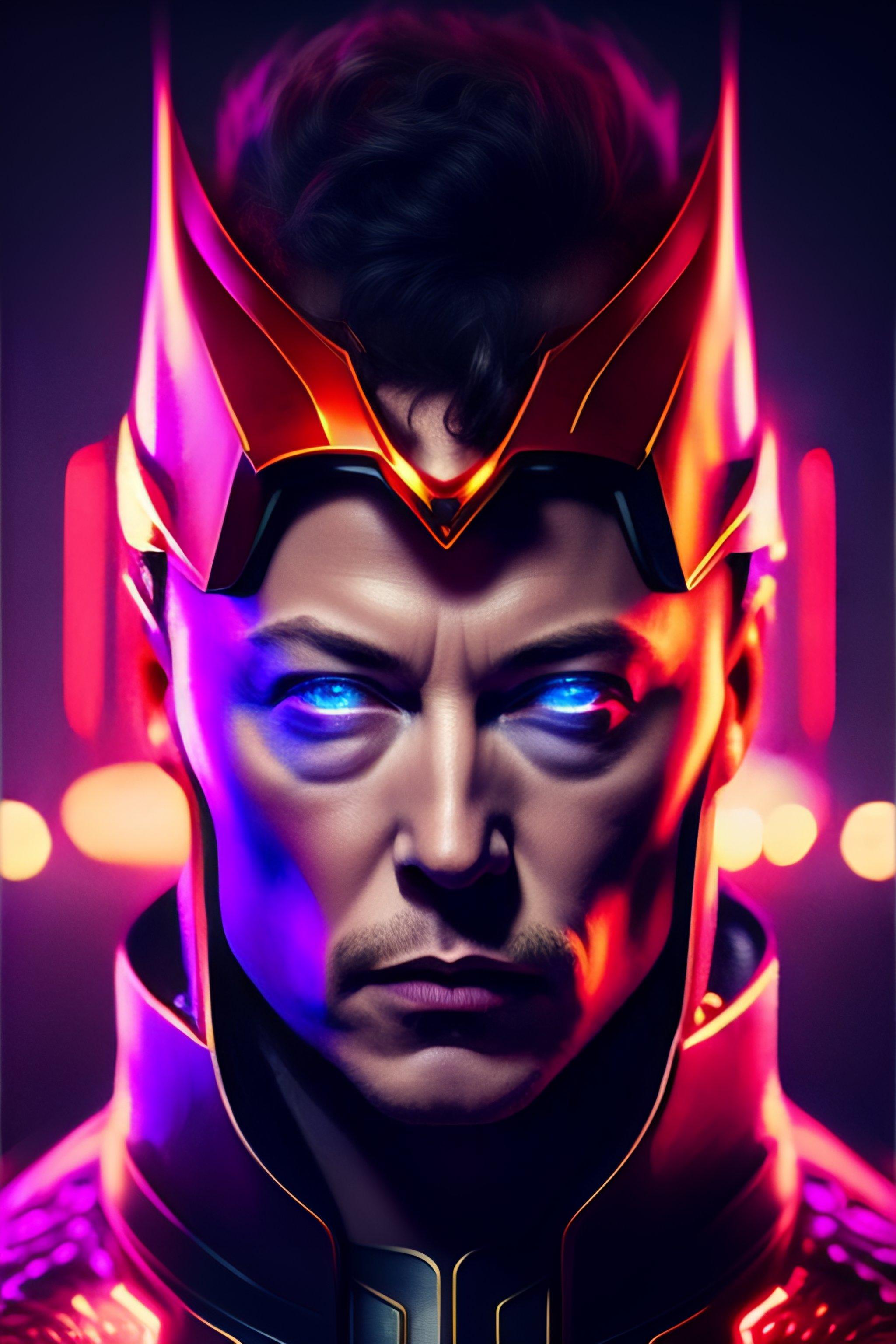 Lexica - Elon Musk as an evil cyborg, futuristic, cyberpunk, synth wave ...