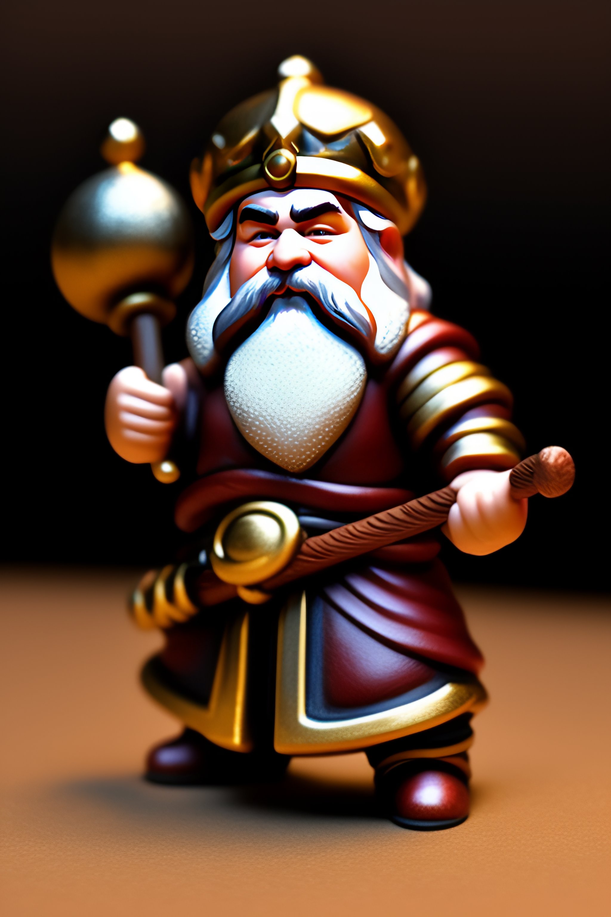 Lexica - Dwarf Wizard, Ad&d, RPG, with flail