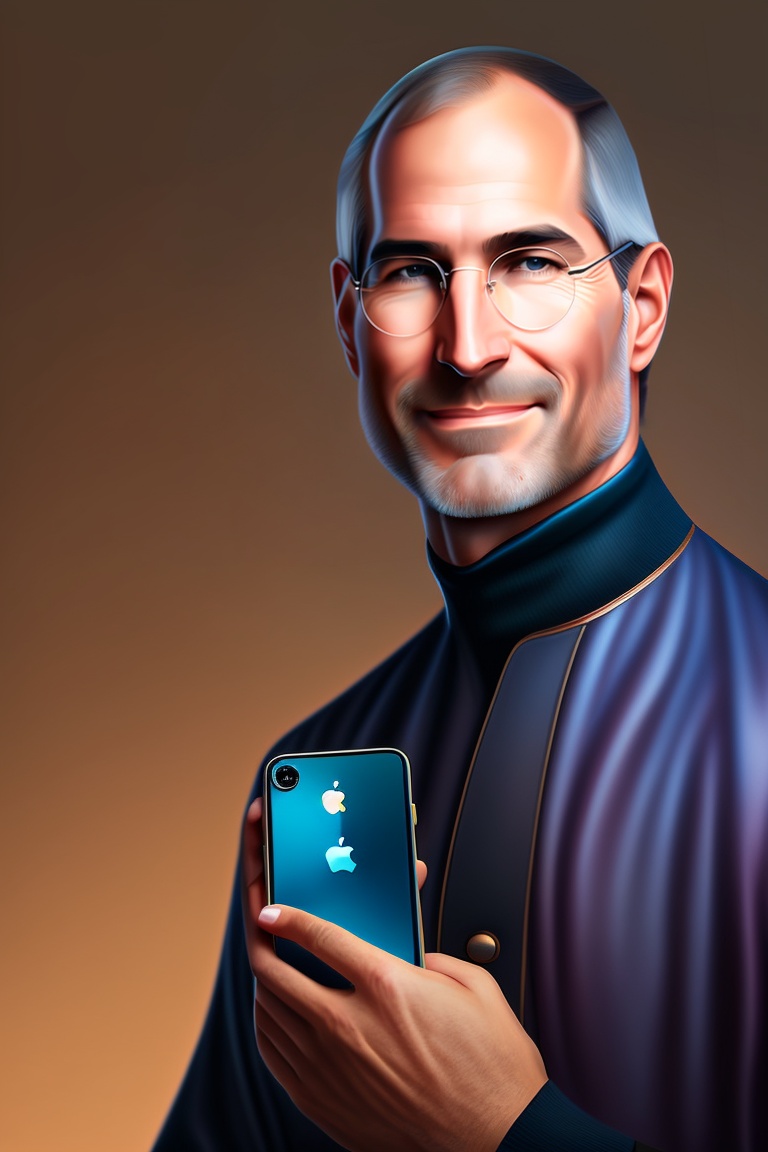Lexica - Steve Jobs portrait, realistic, 4k, 16:9, straight face ...