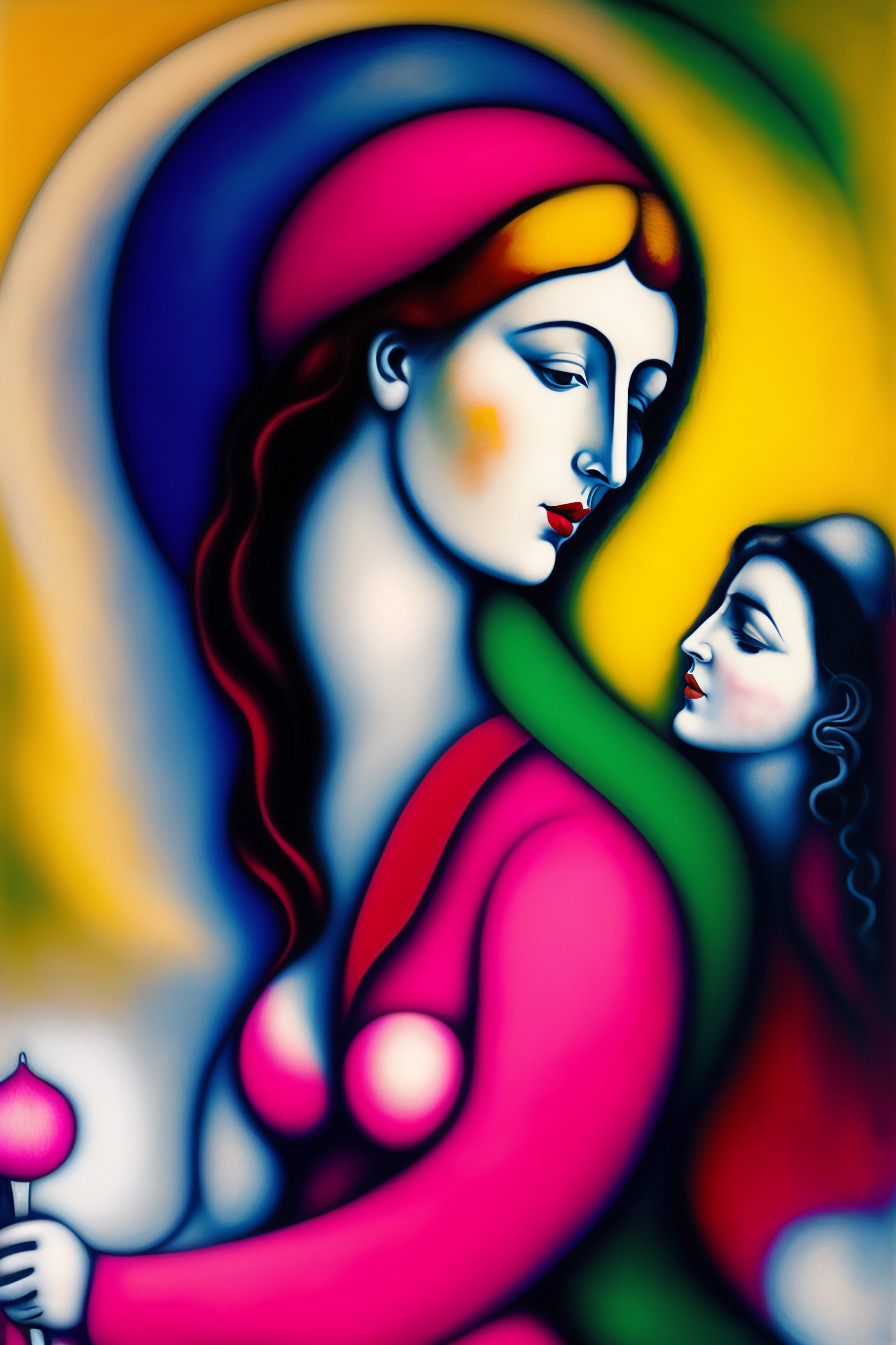 Lexica - Woman iin love, by Chagall