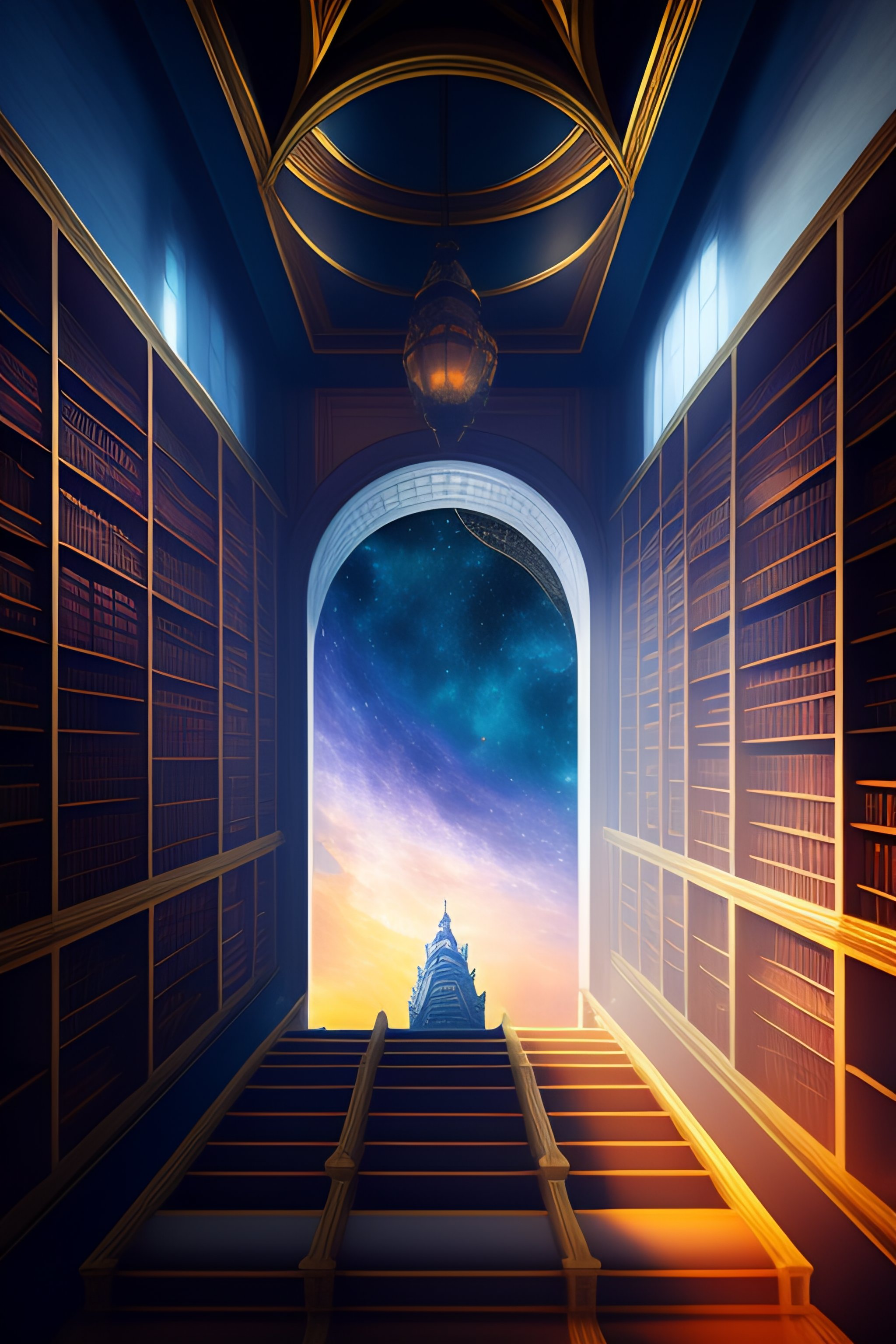 Lexica - Staring up into the infinite celestial library, endless books ...