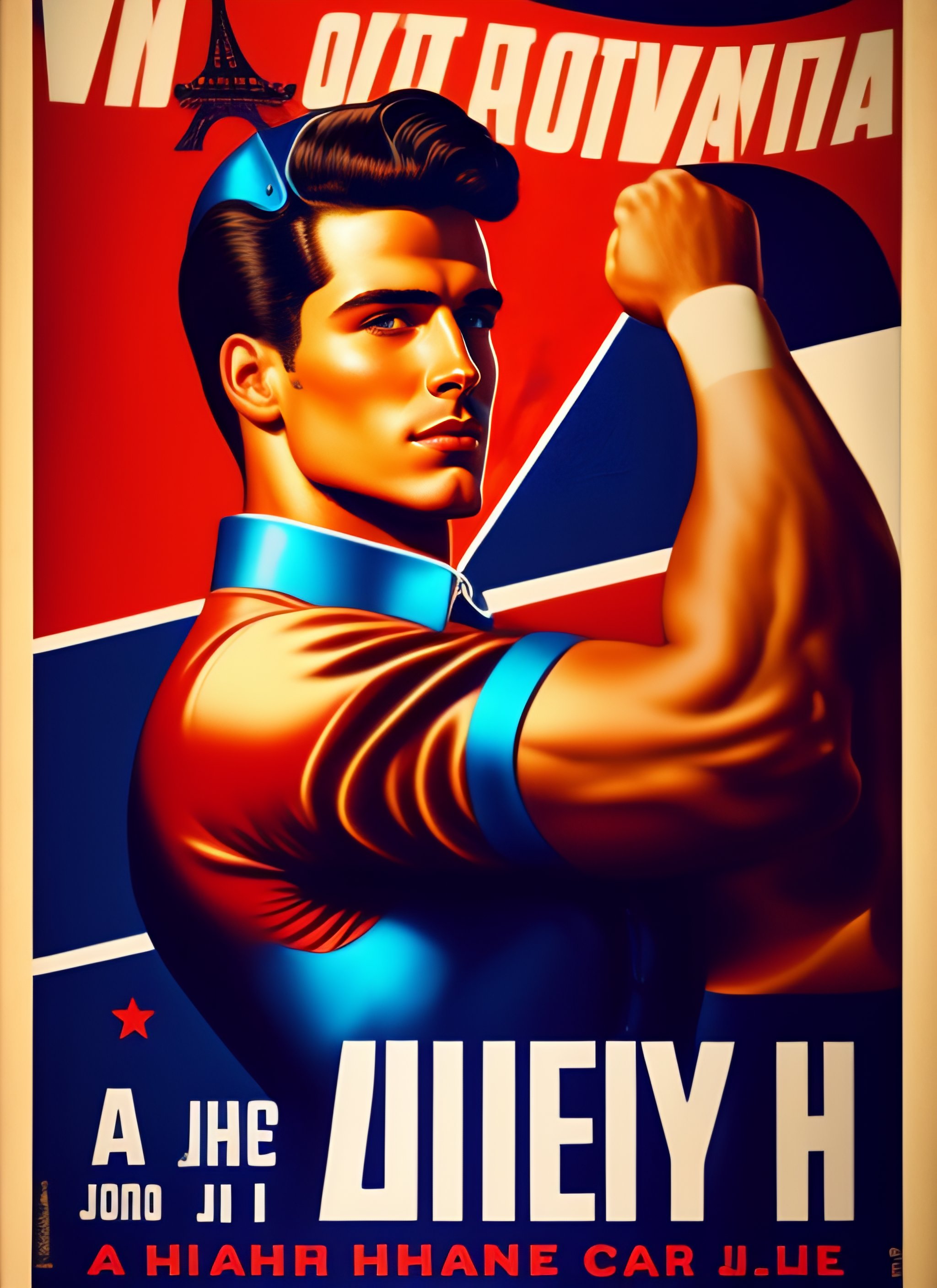 Lexica - A male young man the riveter "We can do it !" poster by John ...