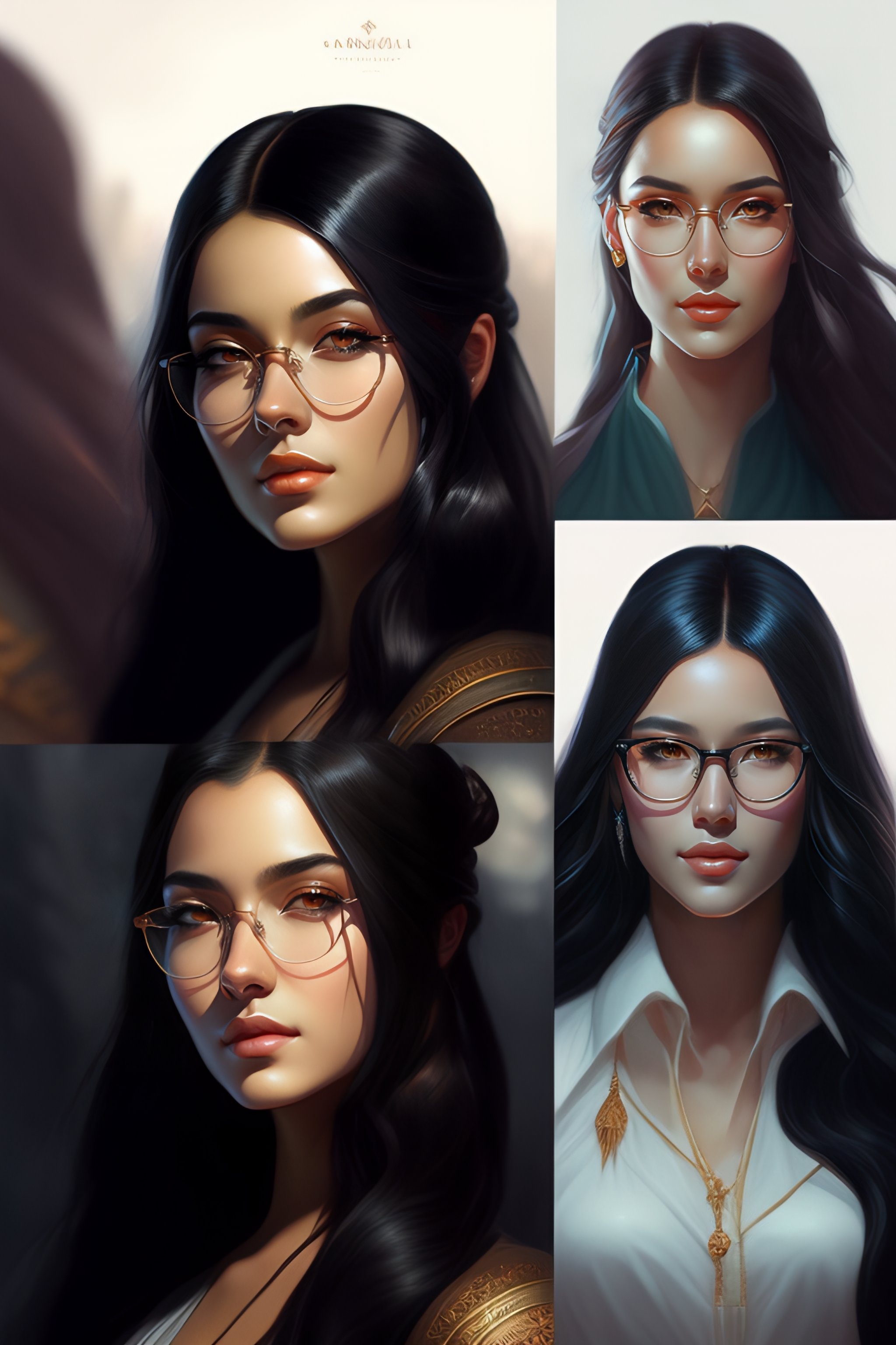 Lexica - Girl with long straight black hair, fantasy style, portrait ...