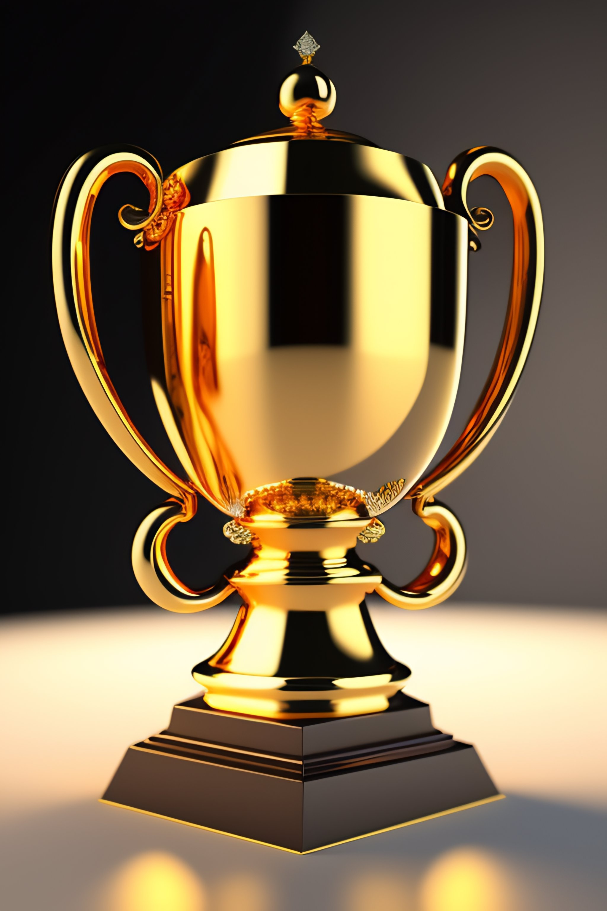 Lexica - A modern gold trophy, minimalist motives, holly, grandiose ...