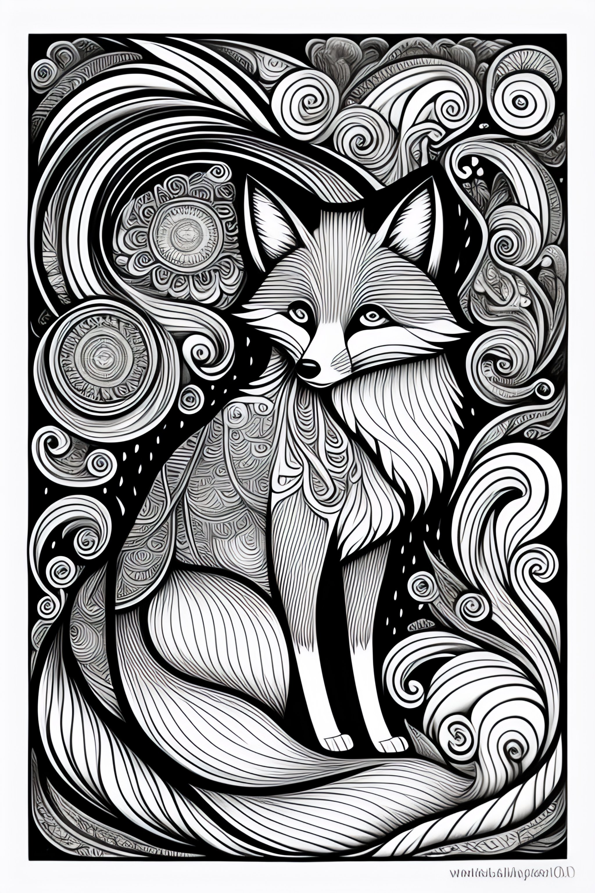 Lexica - Kawaii style fox, fantasy, magical, mystical, unusual, black ...