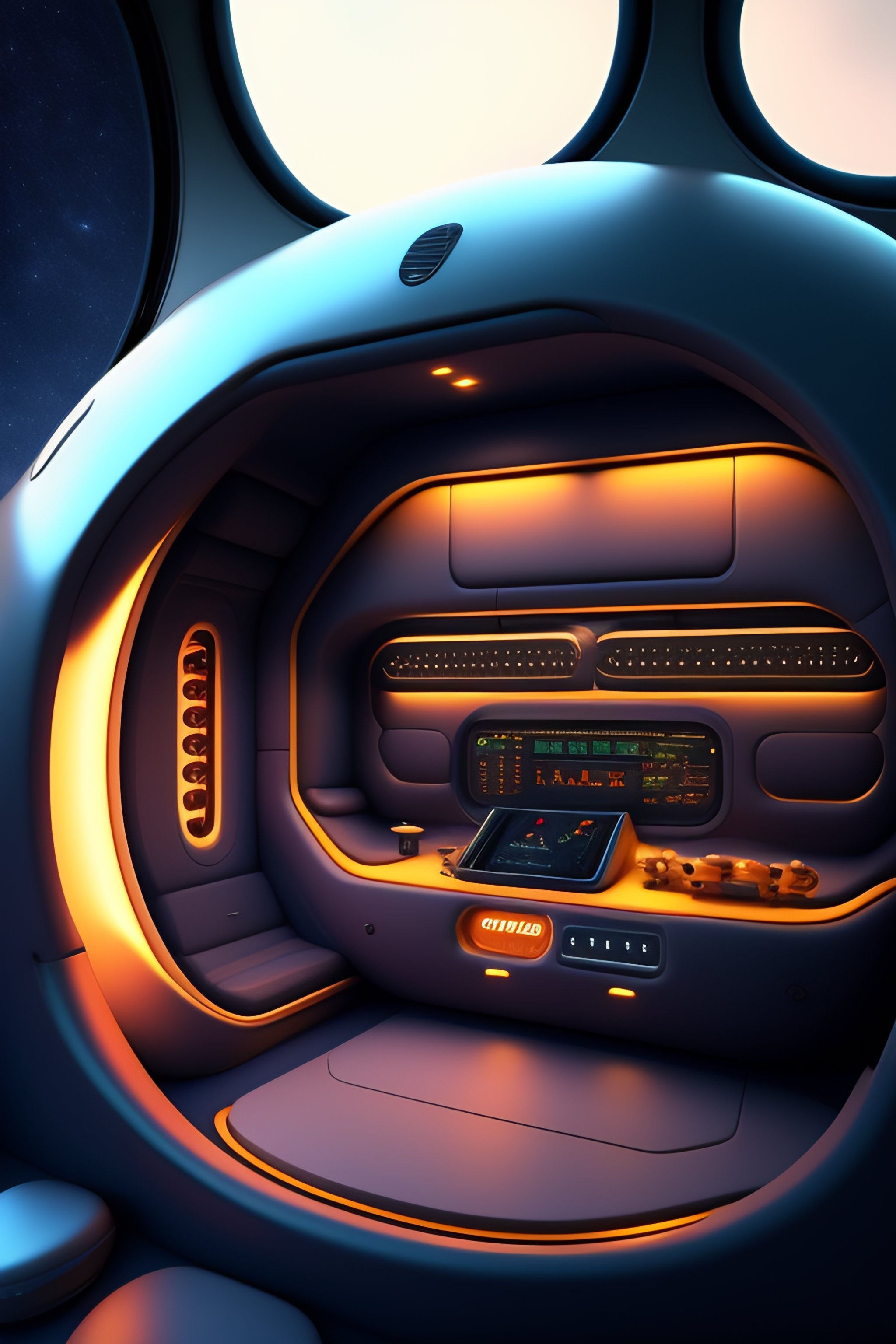 Lexica - A cozy spaceship cockpit
