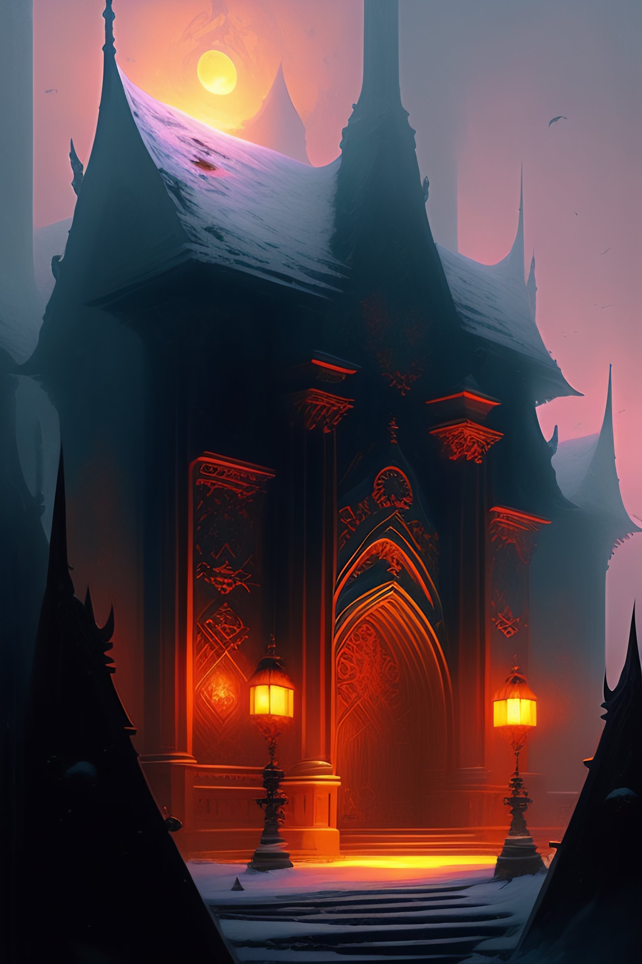 Lexica - A dark sinister vampire lair by Marc Simonetti