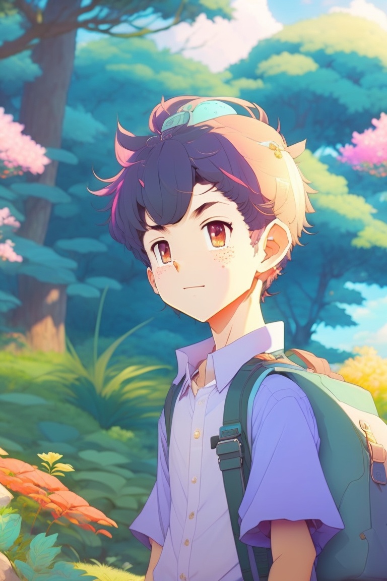 Lexica - 90's anime vintage anime screenshot joyful school boy stay in ...