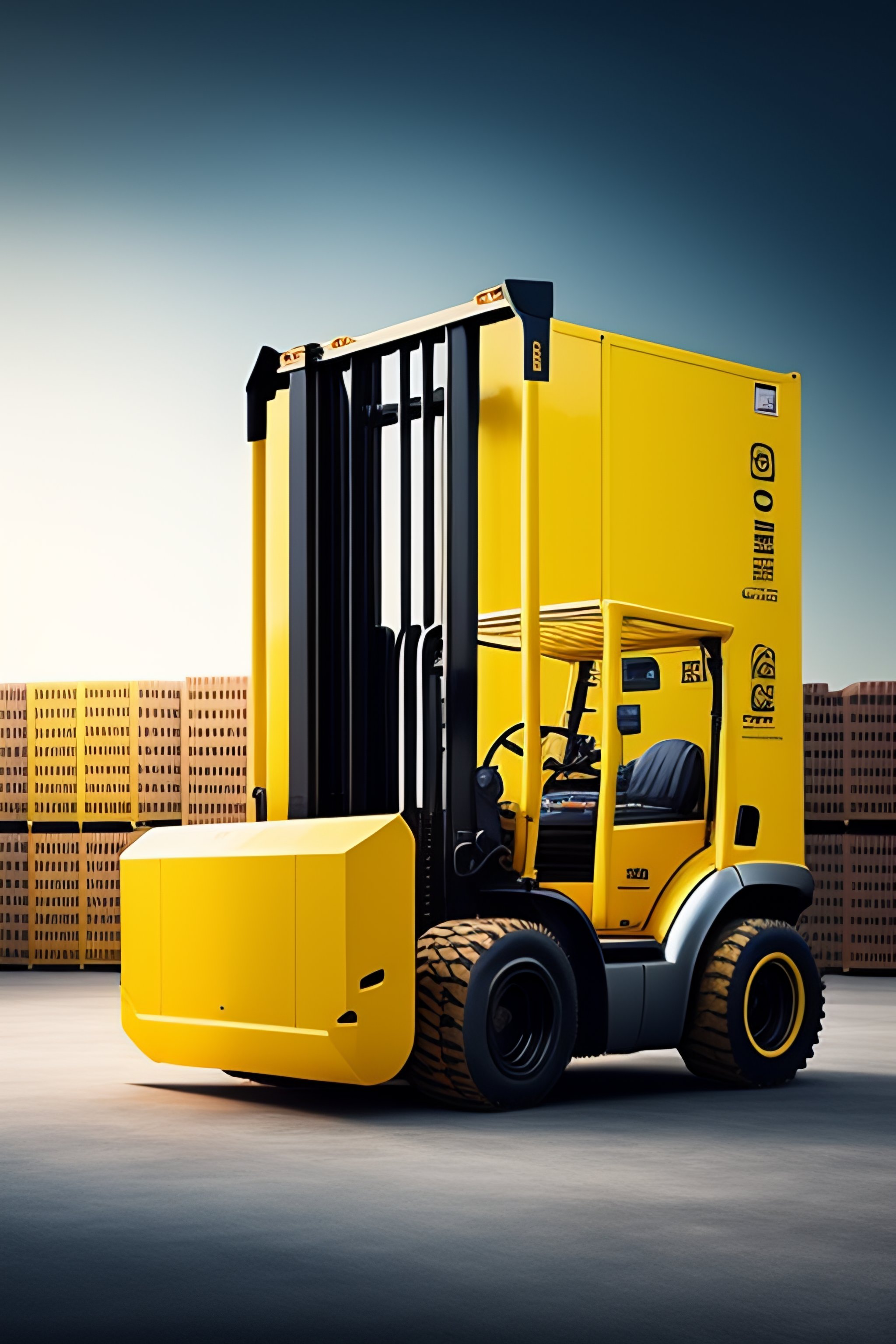 Lexica - Picture of a forklift truck: Futuristic, advanced design ...