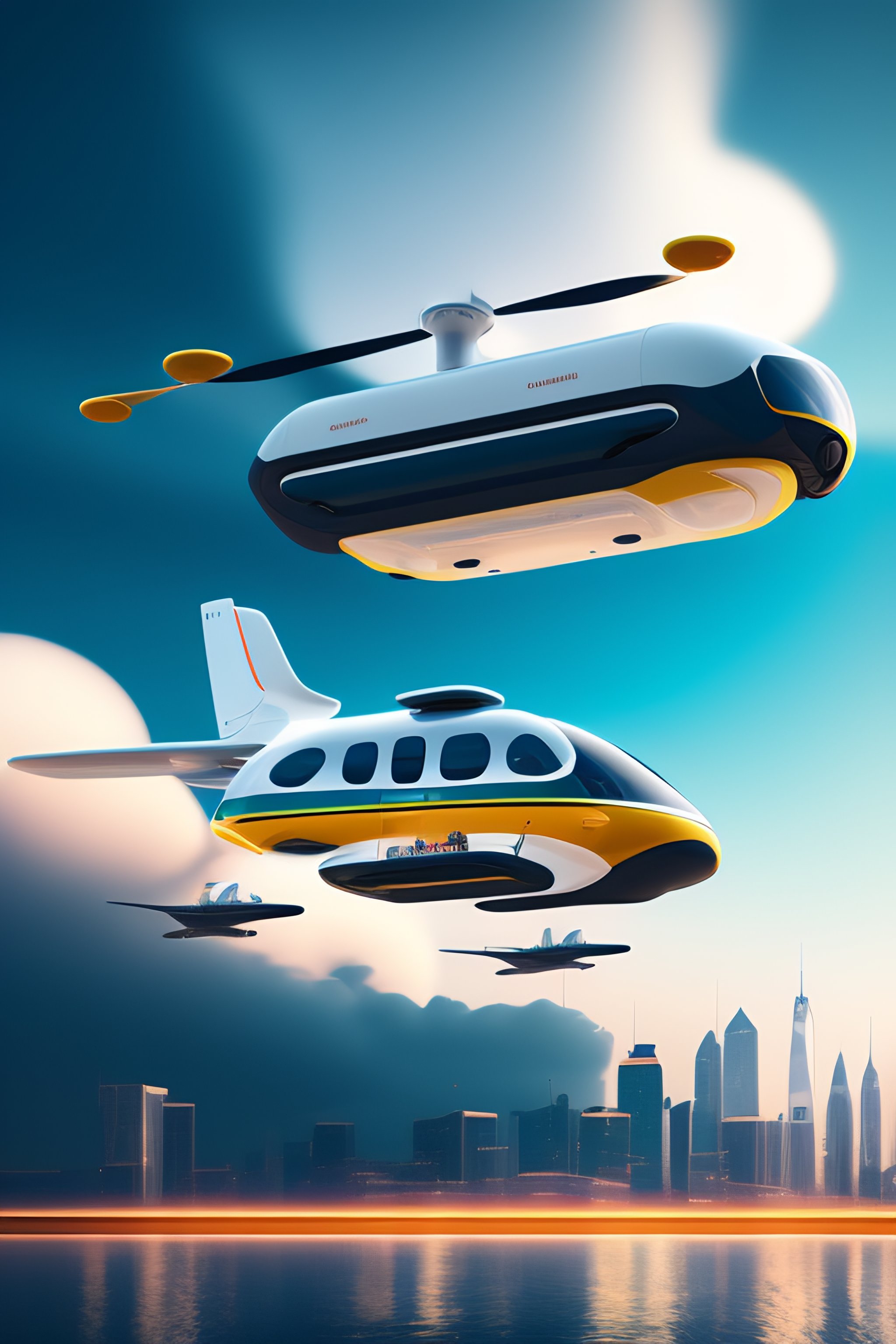 Lexica - Public air transport such as flying taxis or aerial monorails ...