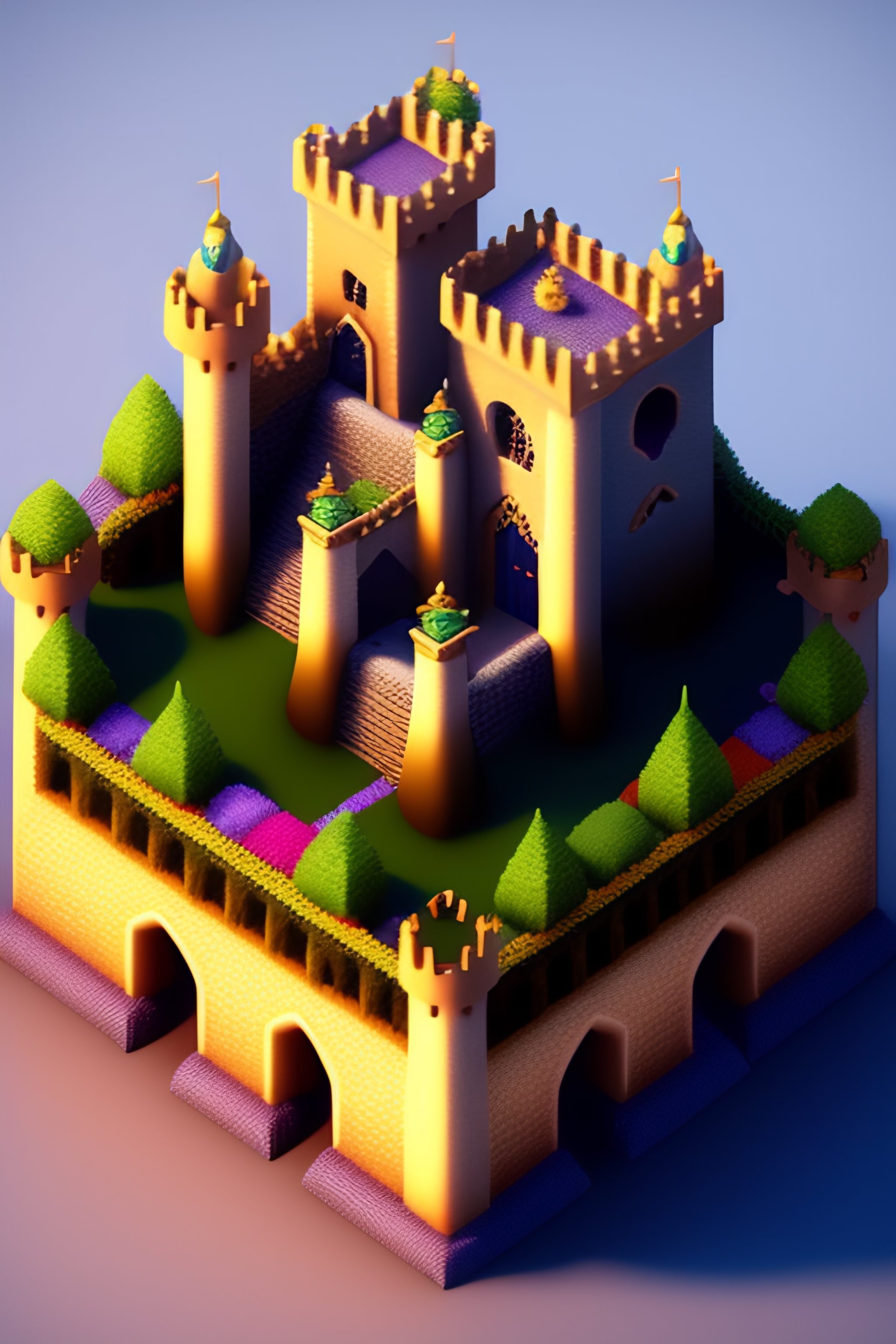 Lexica - Detailed isometric castle, C&C, strategic game, no background ...