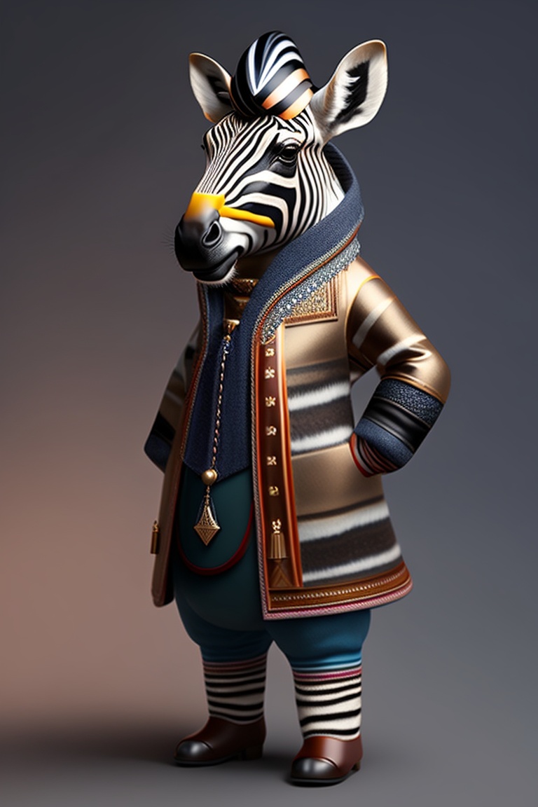 Lexica - An anthropomorphic zebra dressed as a travel guide, fantasy ...