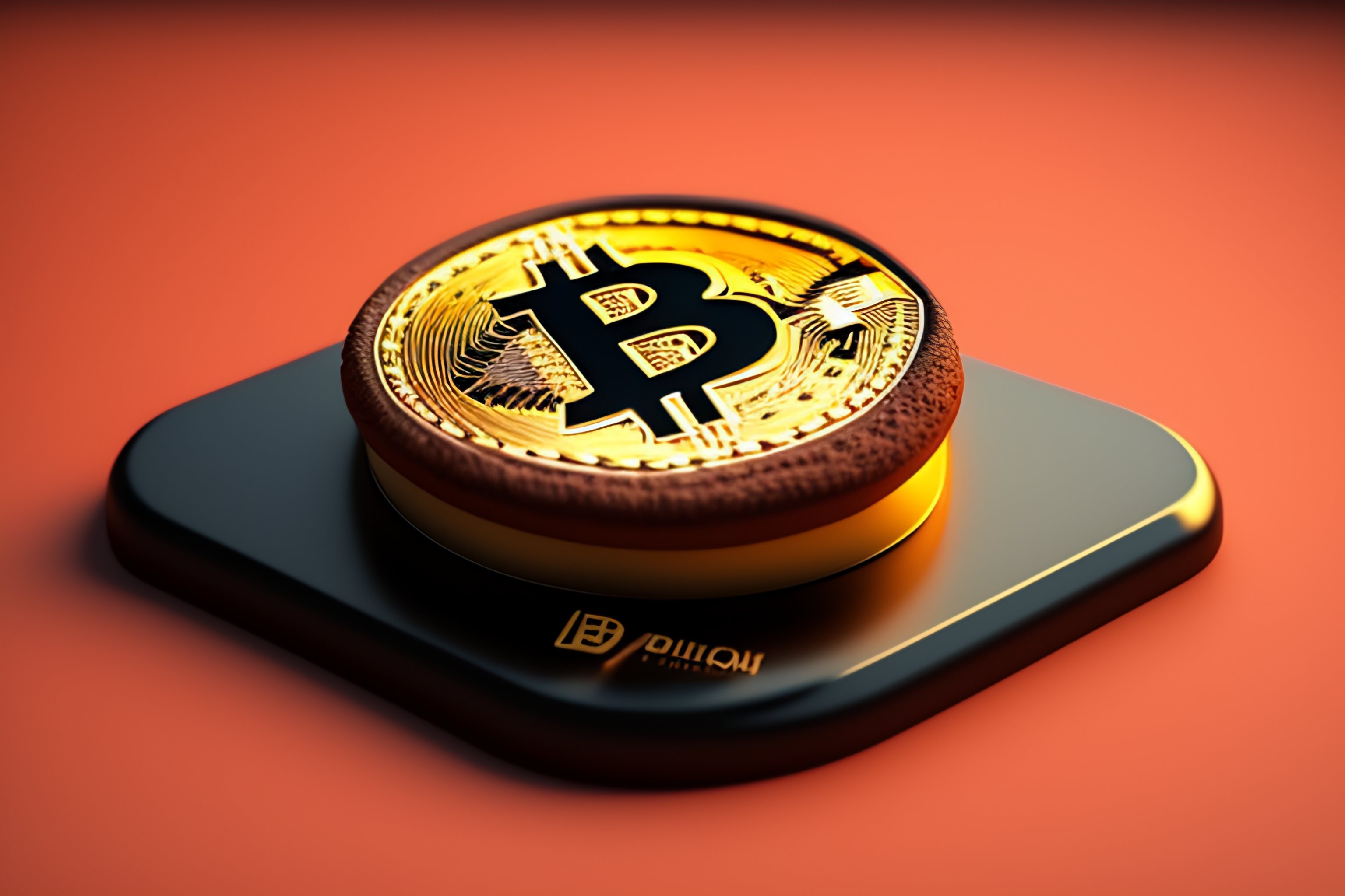 Lexica - Bitcoin cake with bitcoin logo on top, isometric, illustration ...