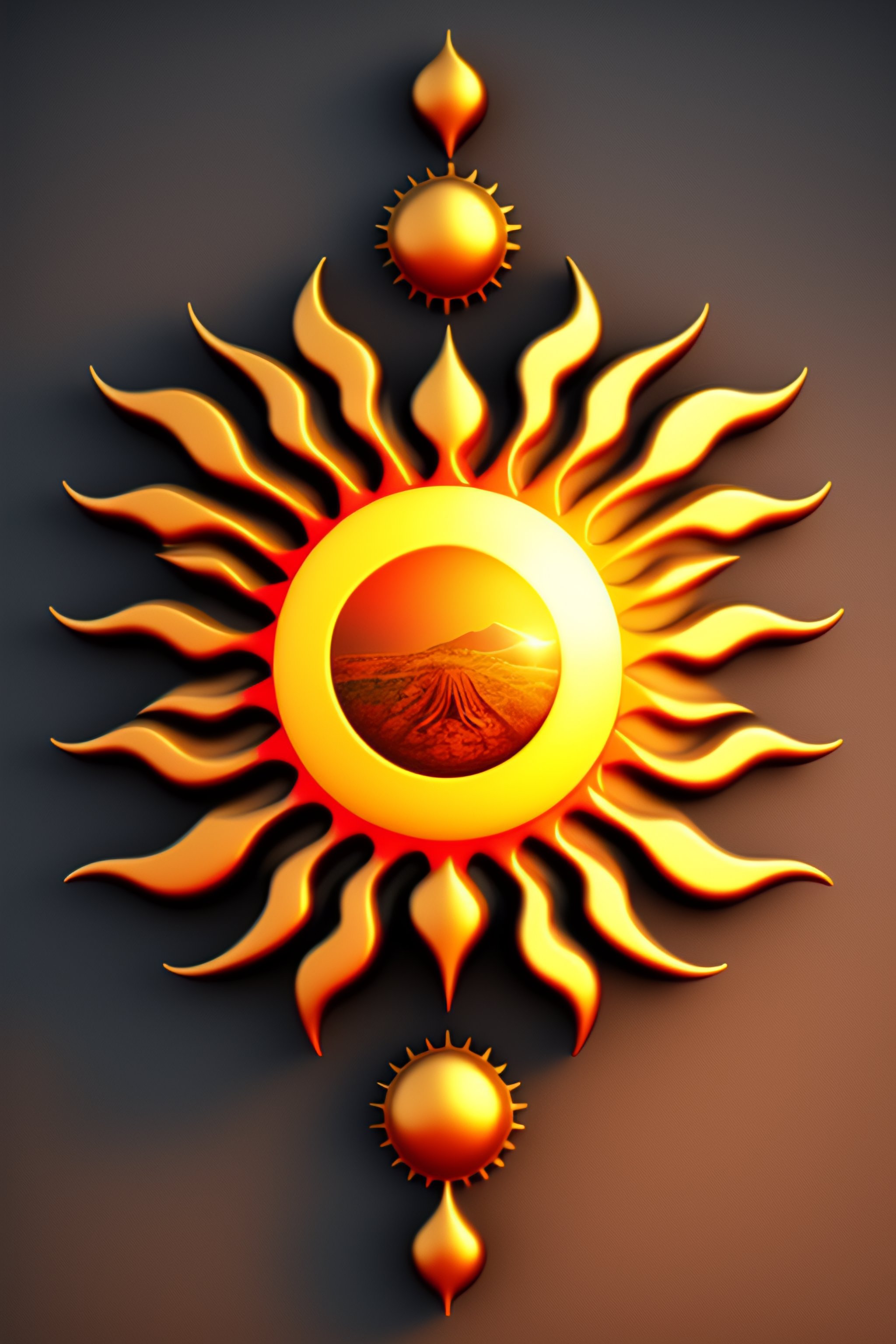Lexica - Coat of arms with the sun, ancient, realistic, medieval, hq