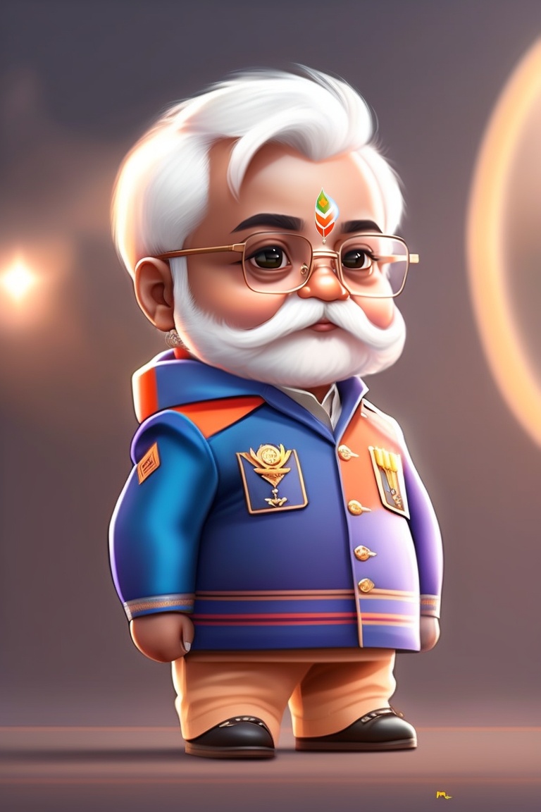 Lexica - Cute and adorable cartoon narendra modi prime minister of ...
