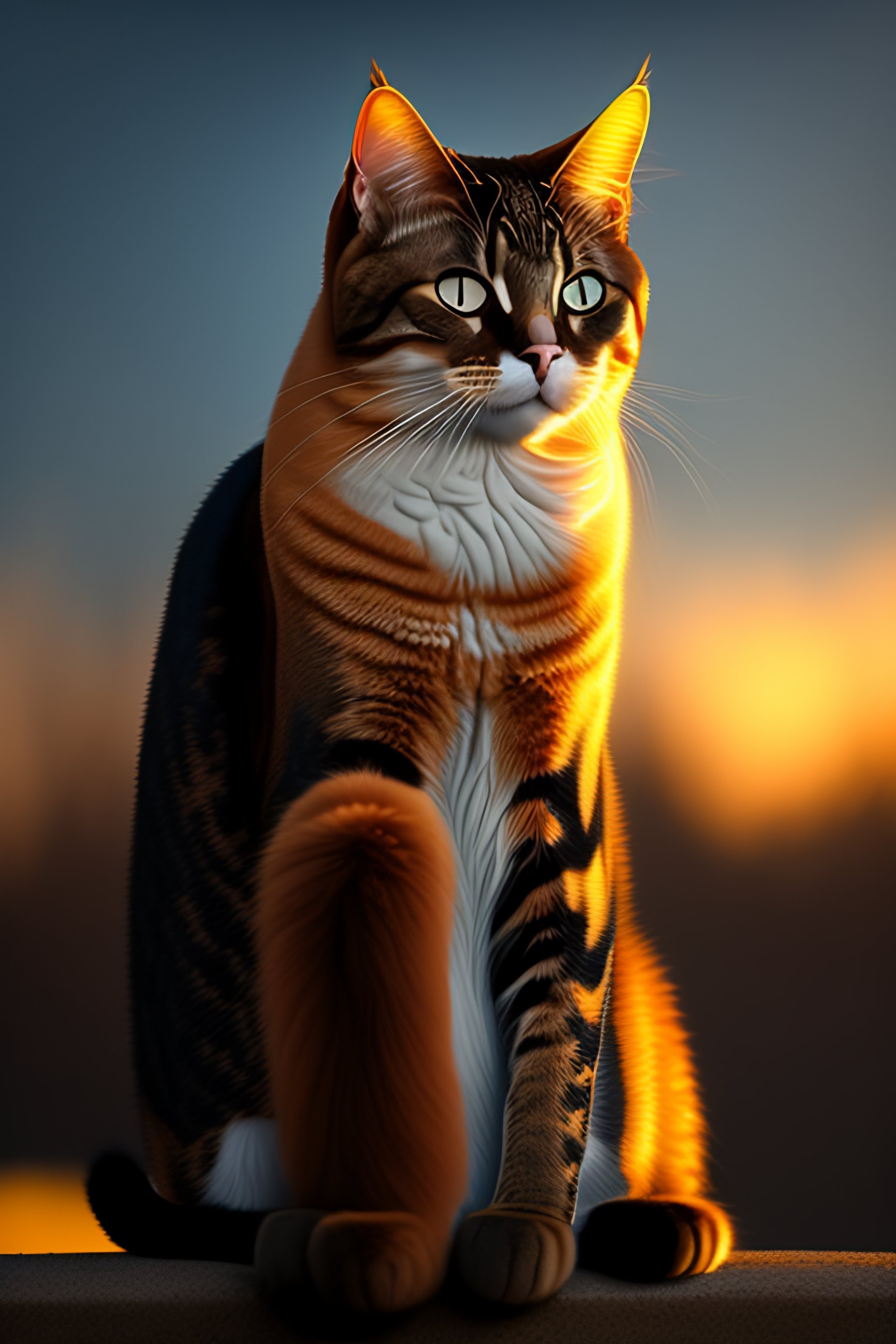 Cat Looking Over Shoulder