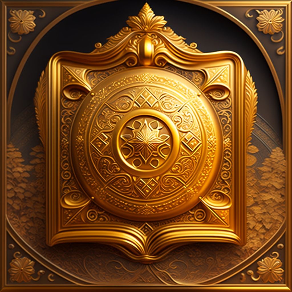 Lexica - Golden magic book cover, highly detailed, intricate design