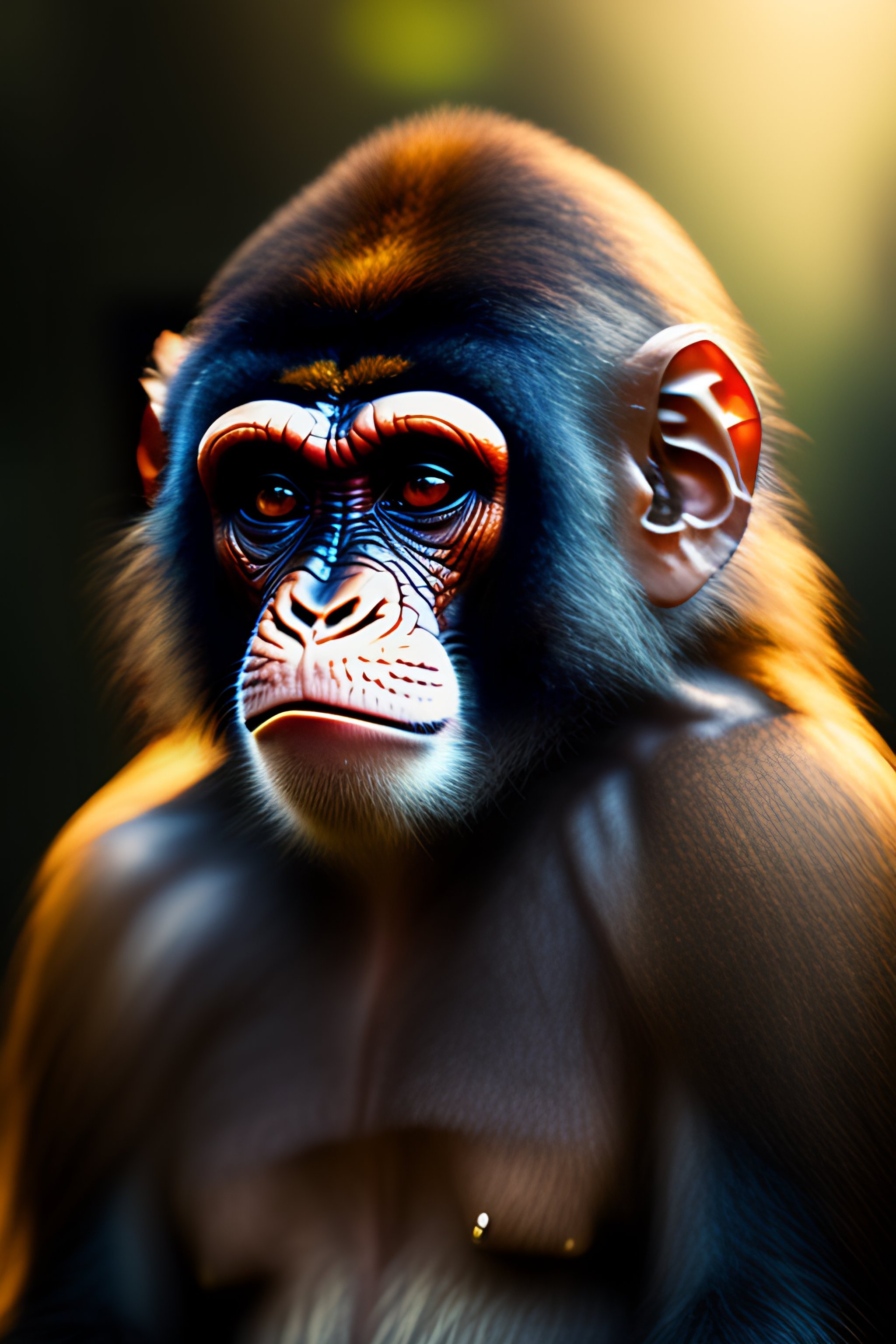 Lexica - Portrait of a monkey android