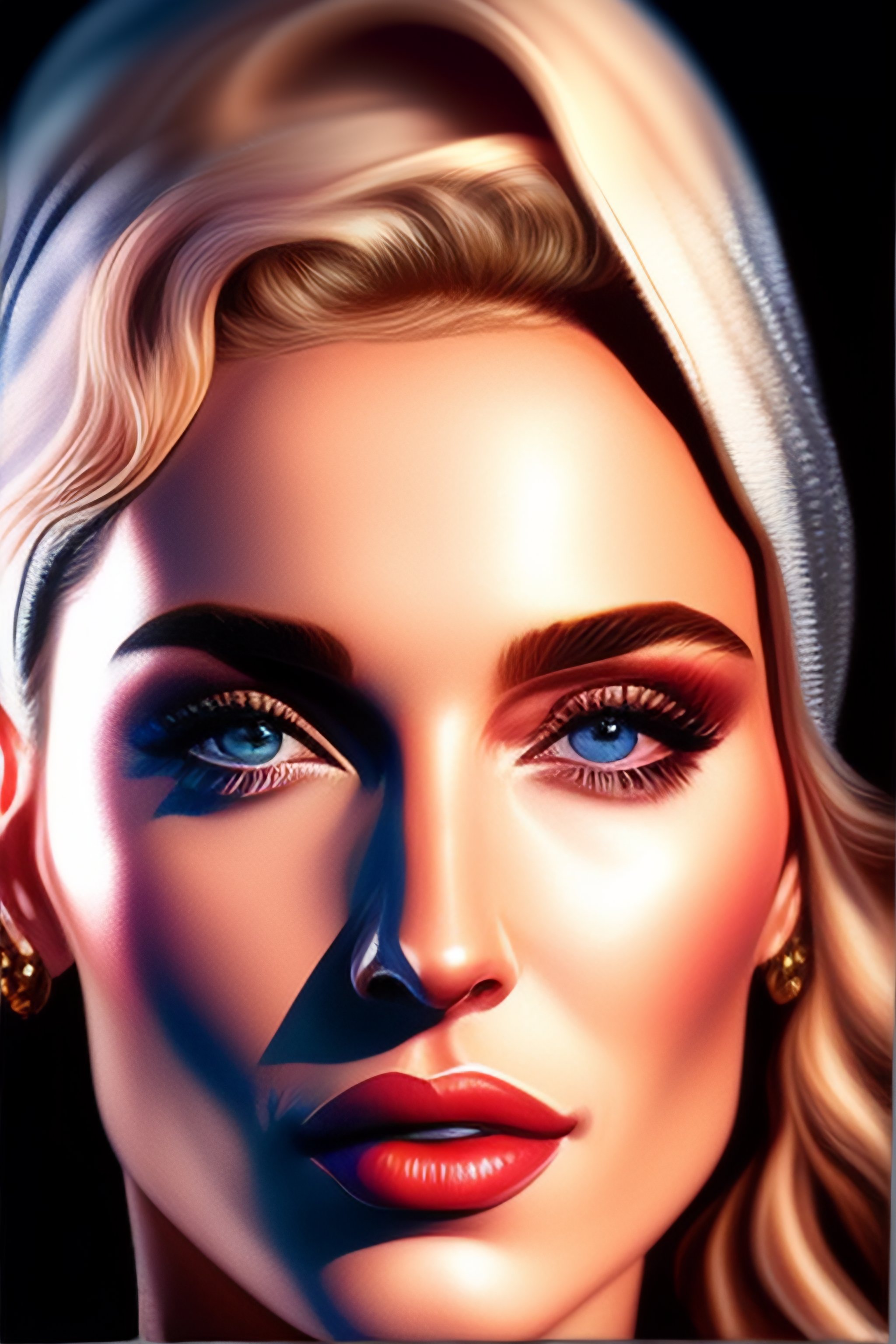 Lexica - Madonna closeup of face. large wet lips. hyperrealistic ...