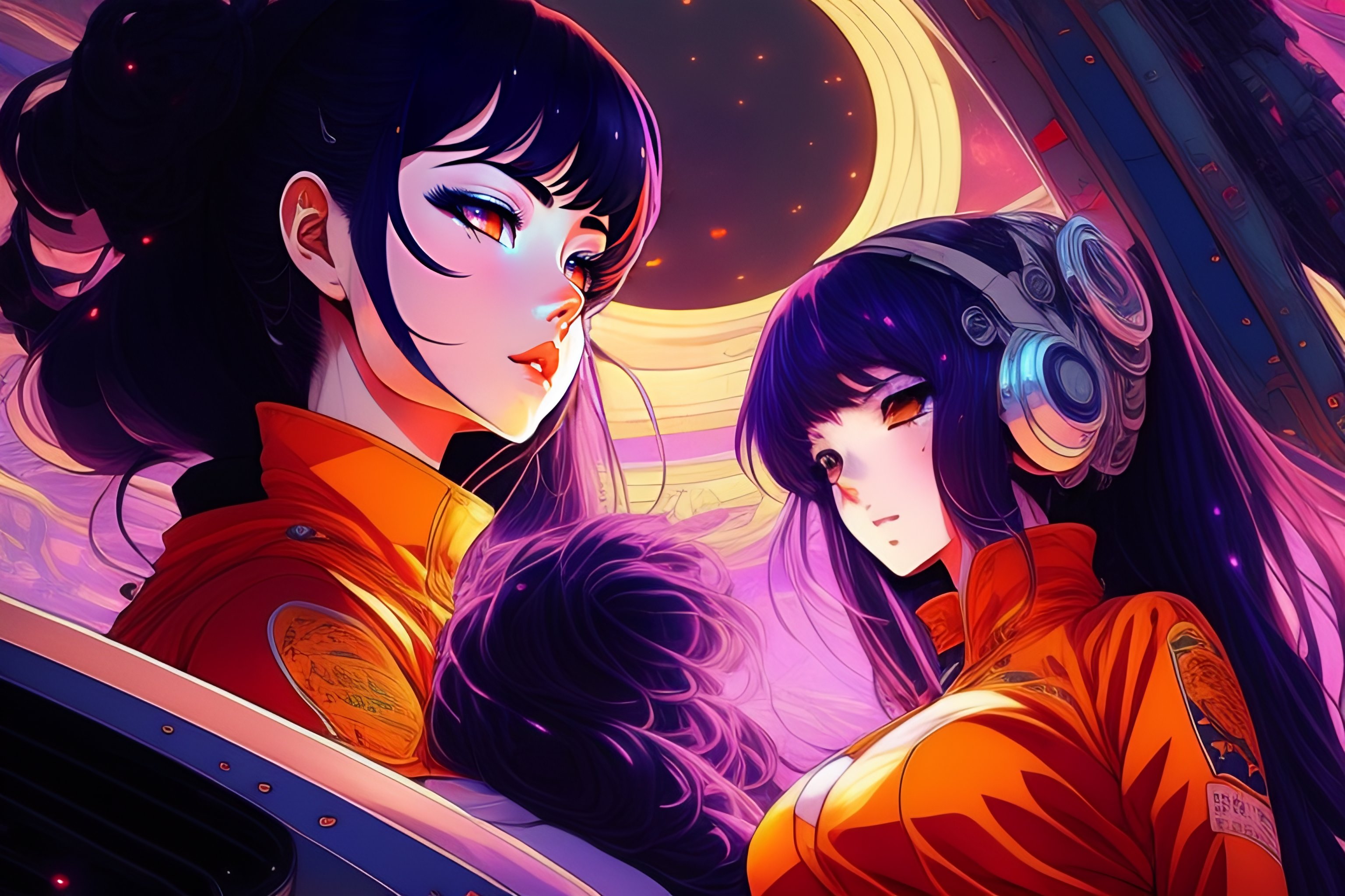 Lexica - Anime style. cluttered starship interior; by kaethe butcher ...