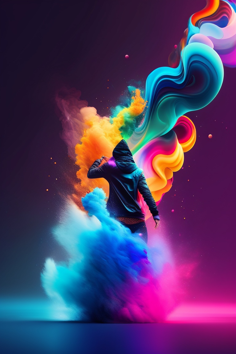 Lexica - Crazy hip hop dance 8k wallpaper, smoke colorful, fusion of ...