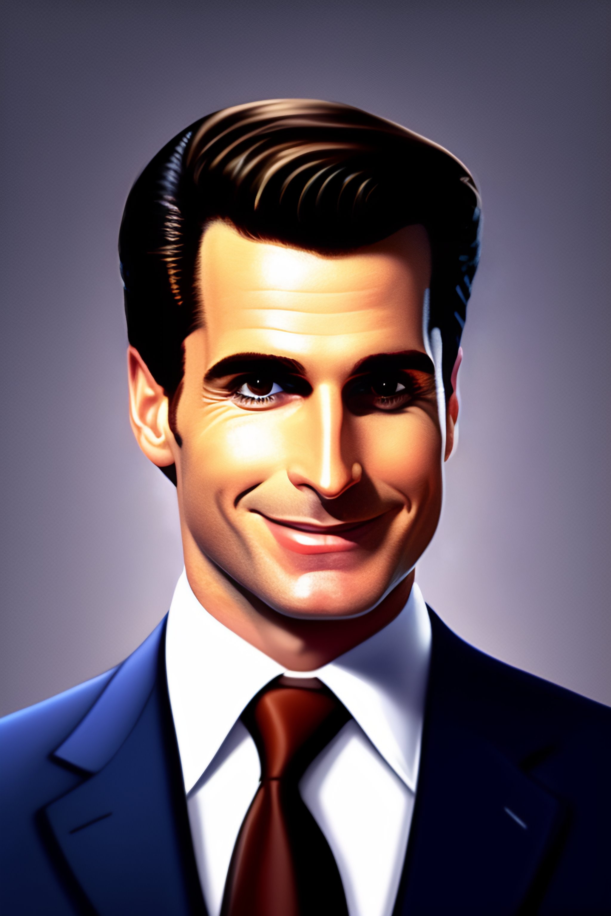 Lexica - Patrick bateman, cartoon, simple, cute