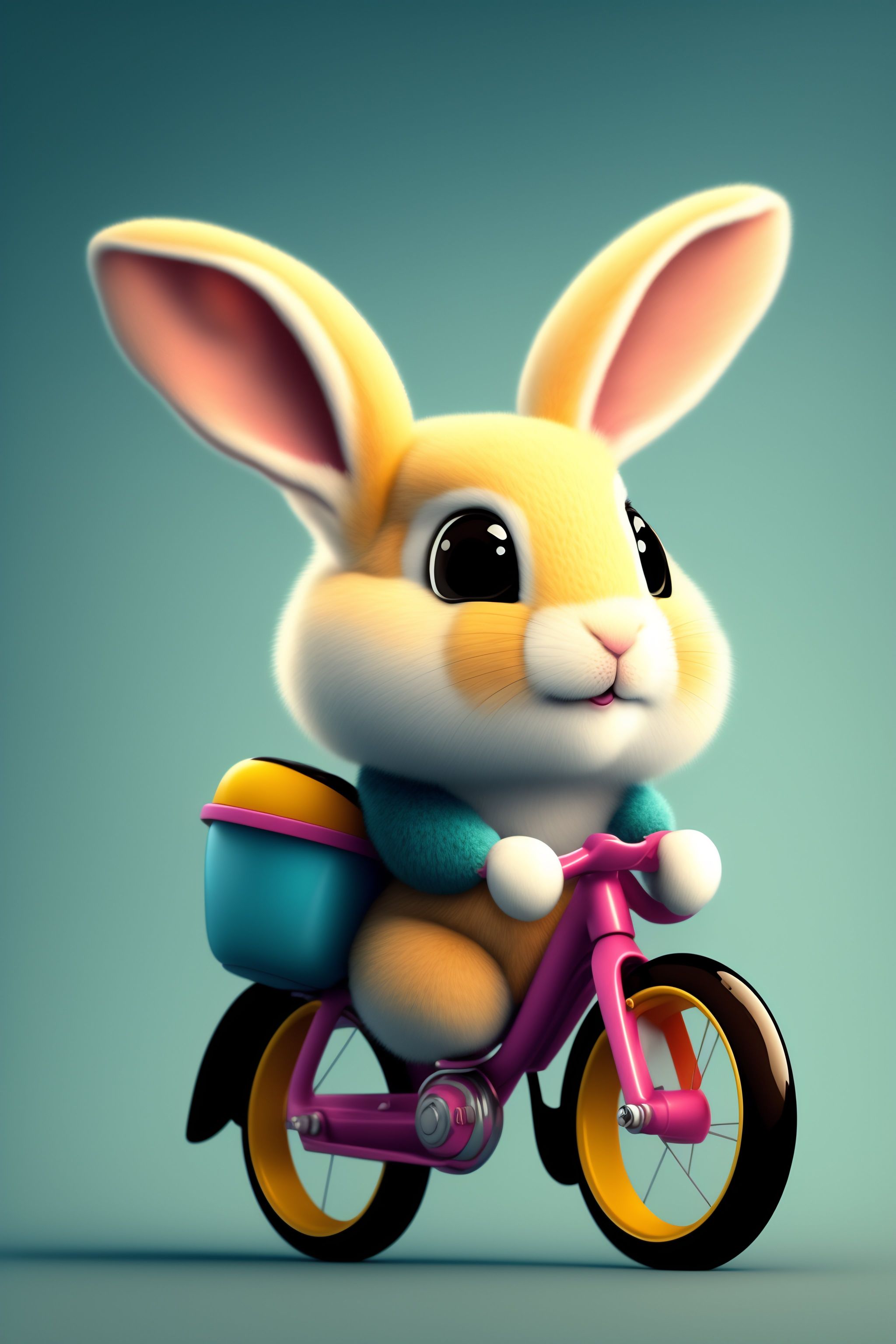 Lexica - A cute rabbit in the style of Pixar animations, wearing a ...