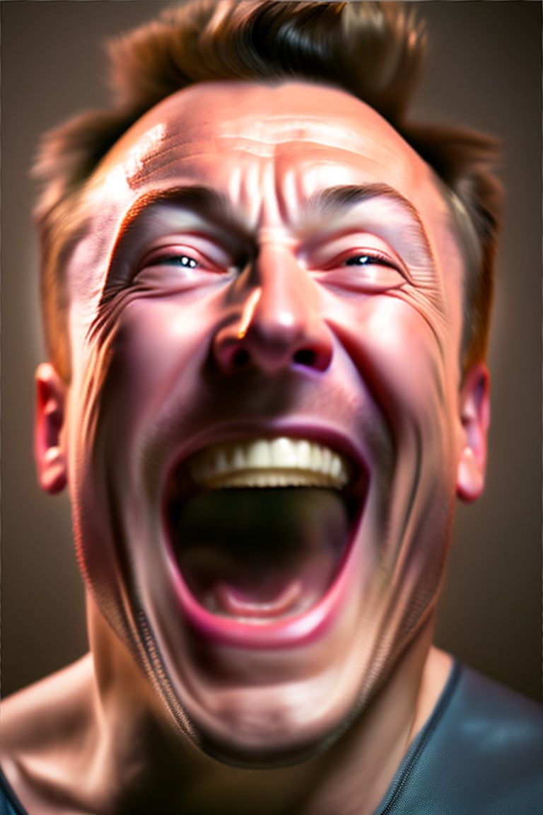 Lexica - A close up photo of elon musk, screaming expression, dramatic ...