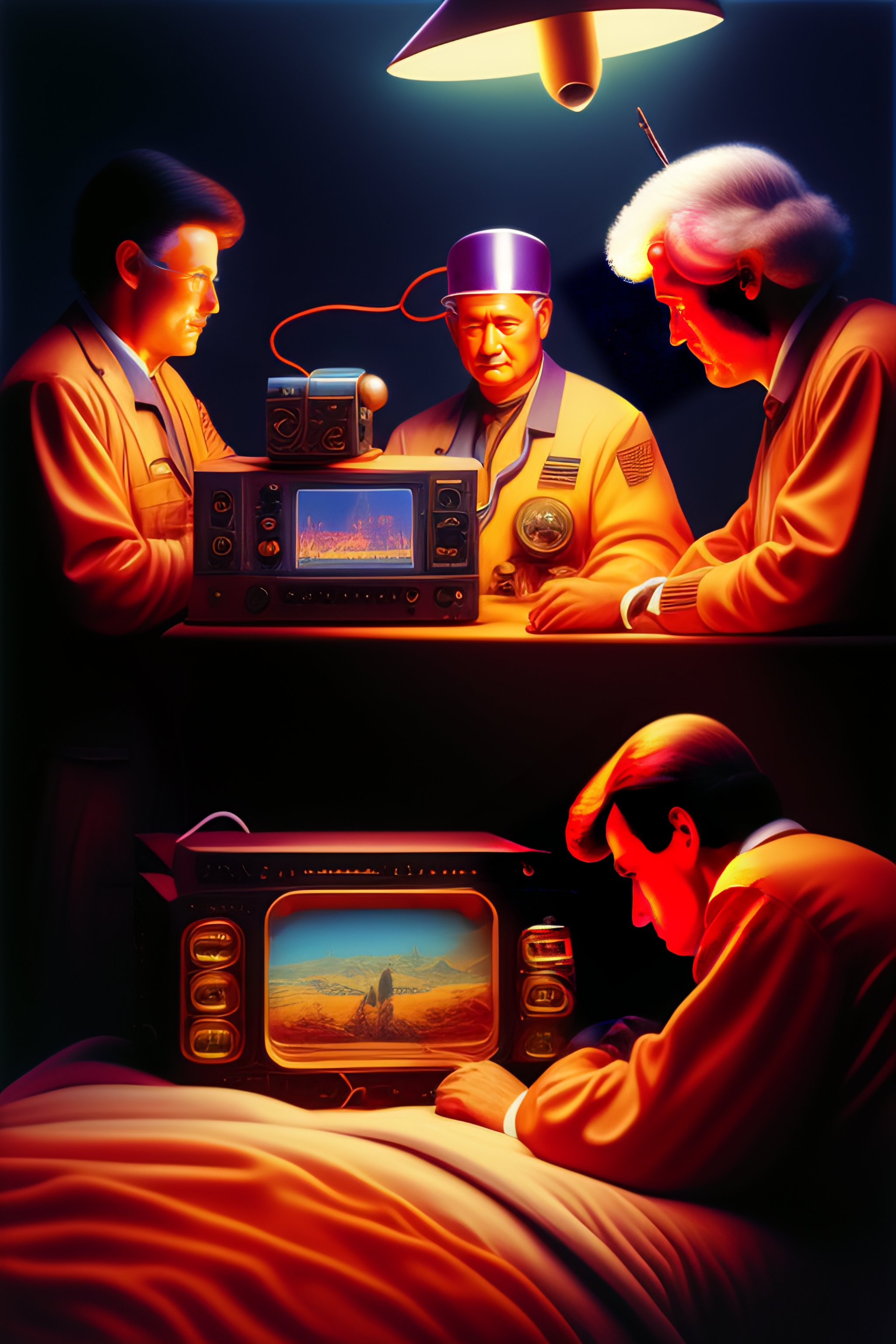 Lexica - A painting of some people in a room, by David B. Mattingly ...