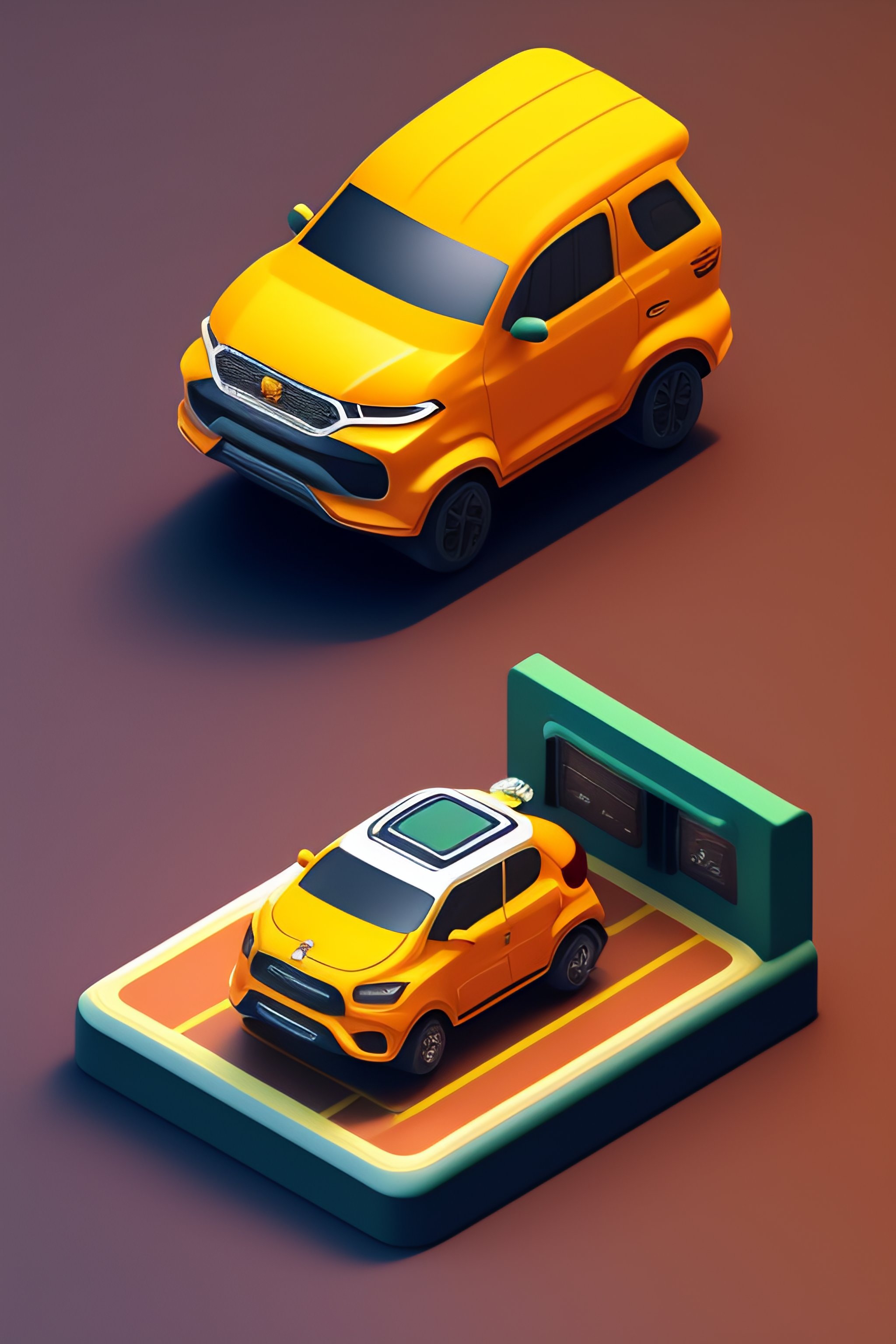 Lexica - Isometric Ev vehicle