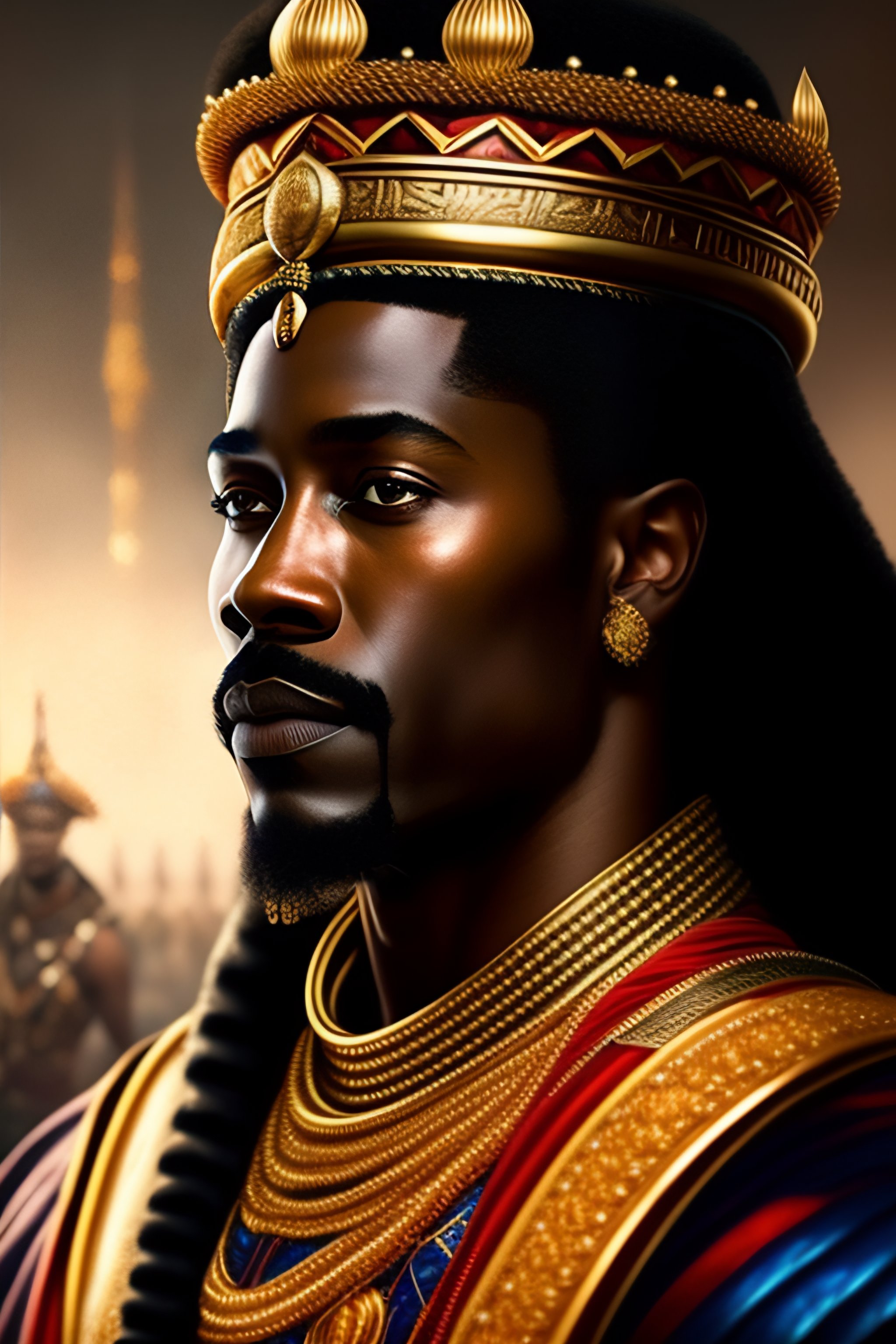 Lexica - Danzel washington as an african king