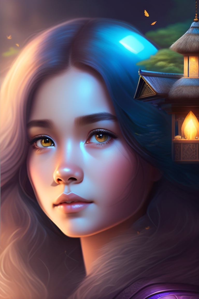 Lexica - In a tranquil village, lived Elara, a girl suffused with an ...