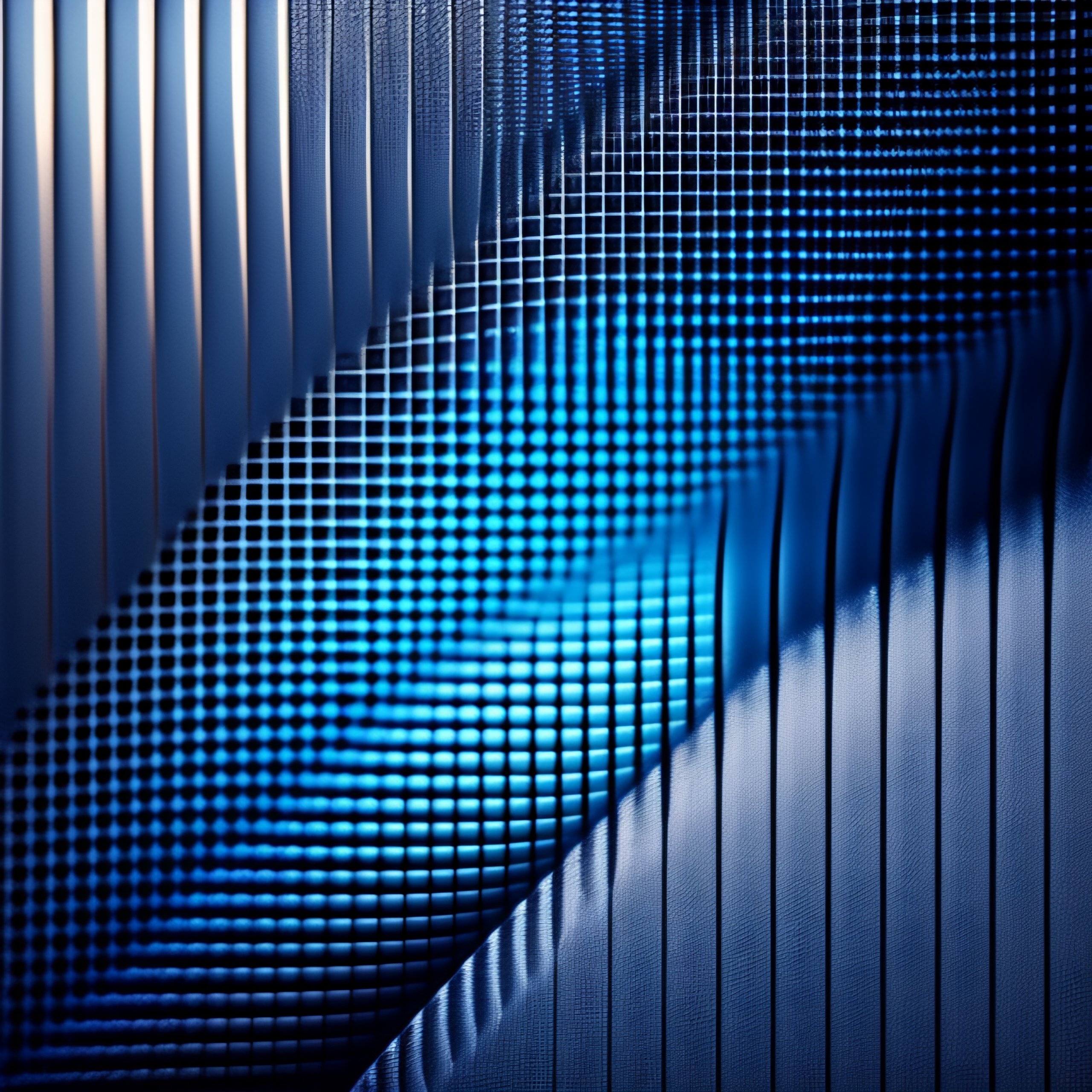 Lexica - Texture mostly black with cool blue funky grid sea lines