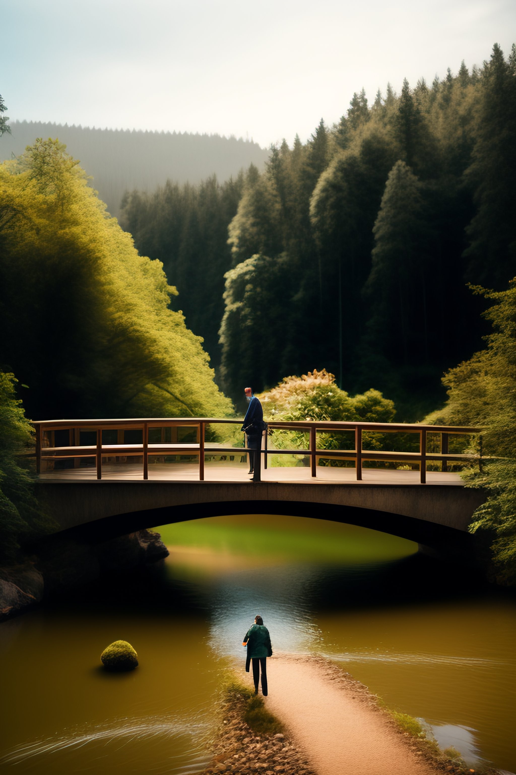 Lexica - Two kind people facing each other reaching across a small ...