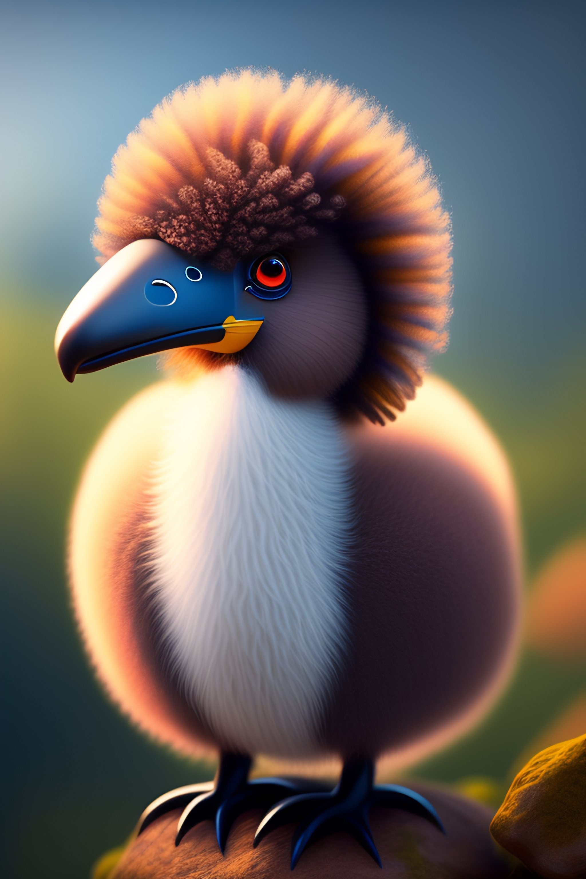 Lexica - CUTE AND ADORABLE CARTOON FLUFFY EMU, FANTASY, DREAMLIKE ...