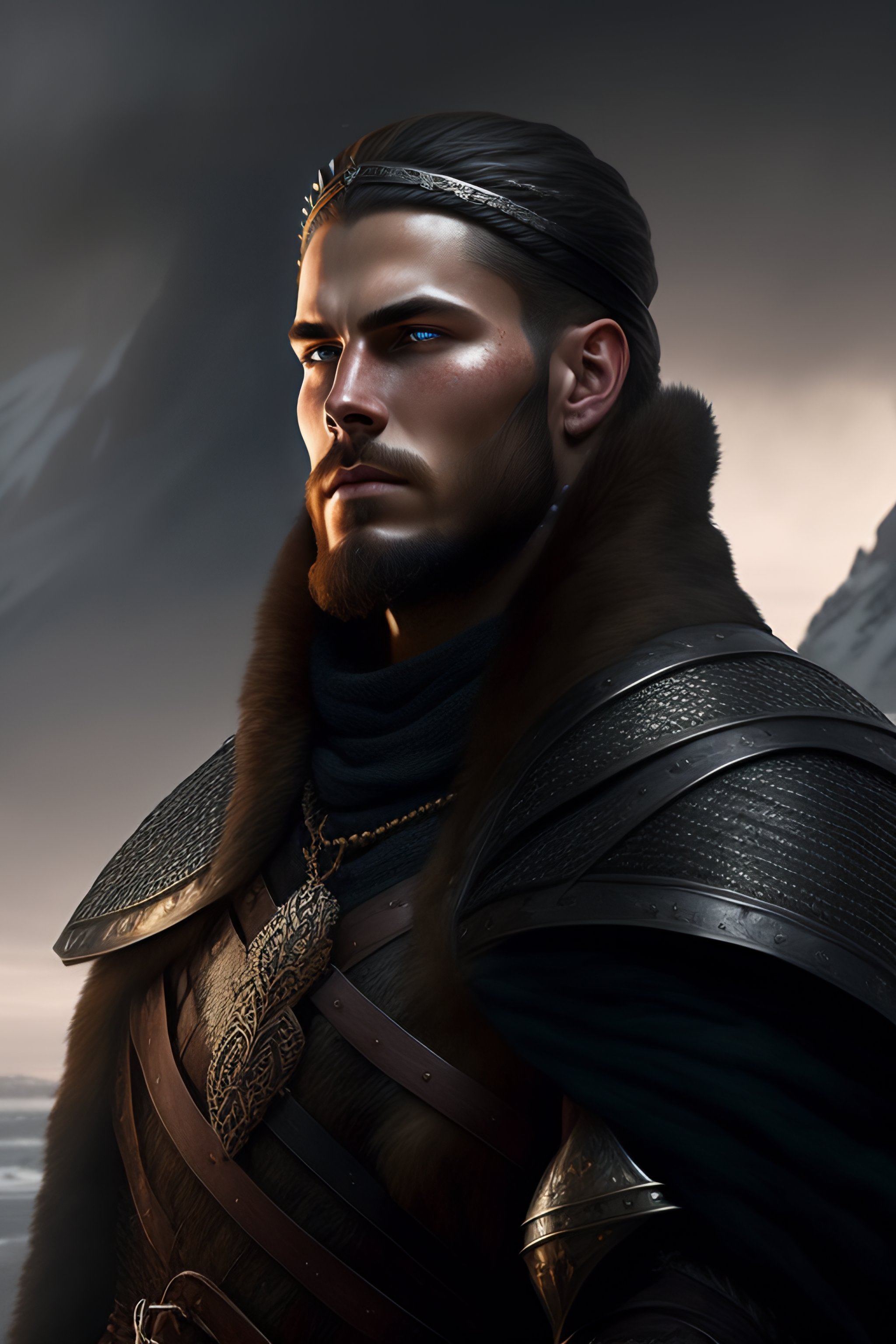 Lexica - Medieval portrait of a viking warrior young man mercenary ...