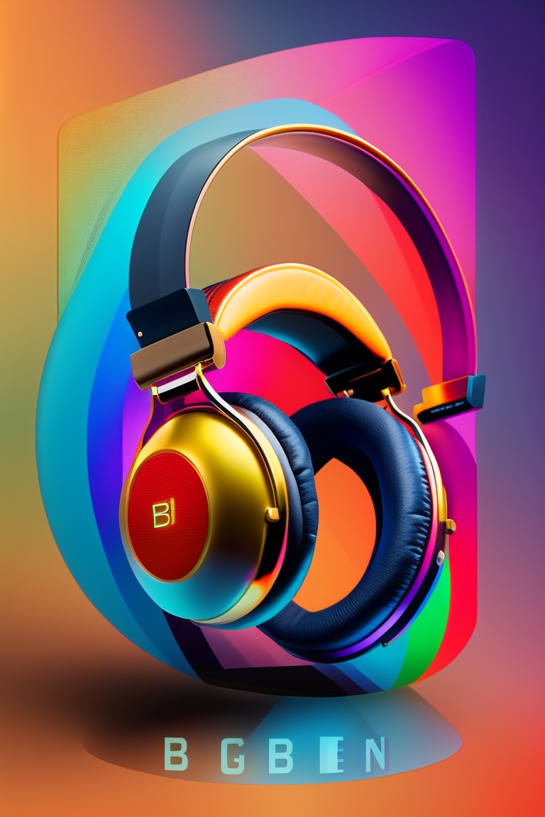 Lexica - Eye-catching image of headphones or a speaker, along with a ...