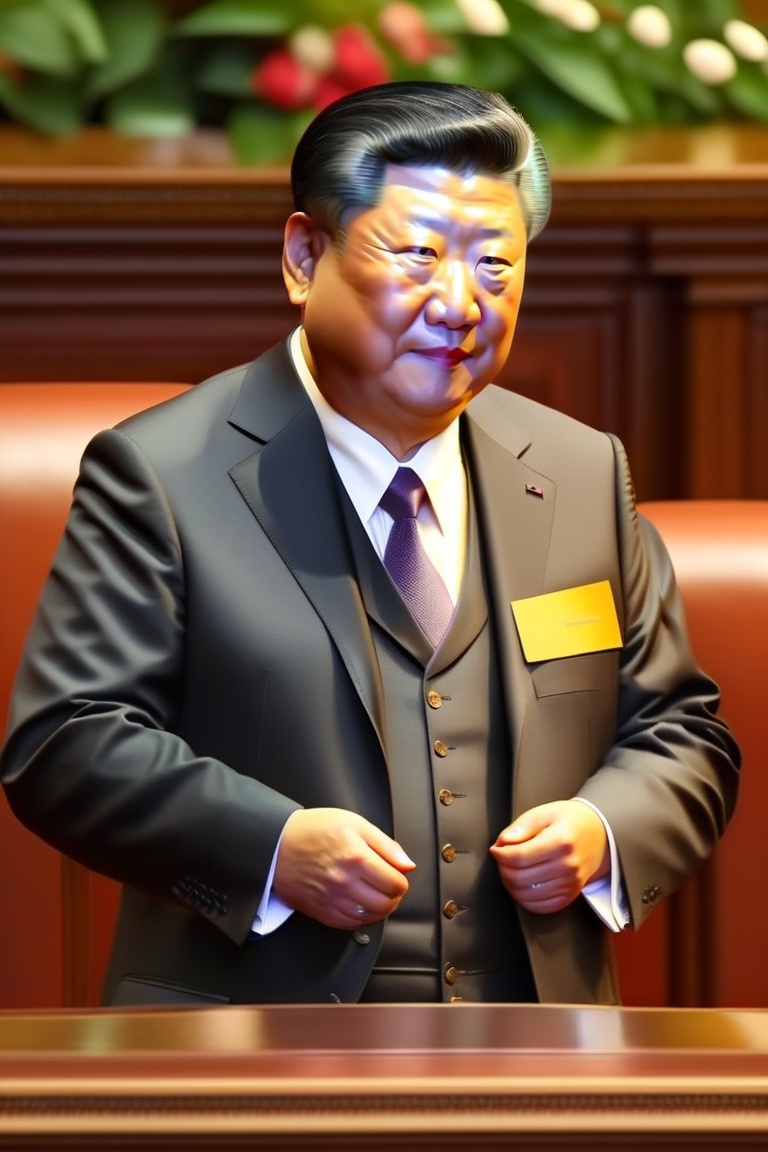 Lexica - Xi President young, wear a polite vest